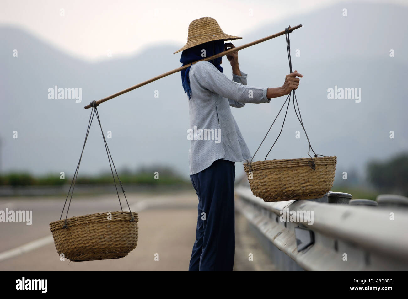 A woman of Li nationality in a village of Sanya Hainan China March 29 ...