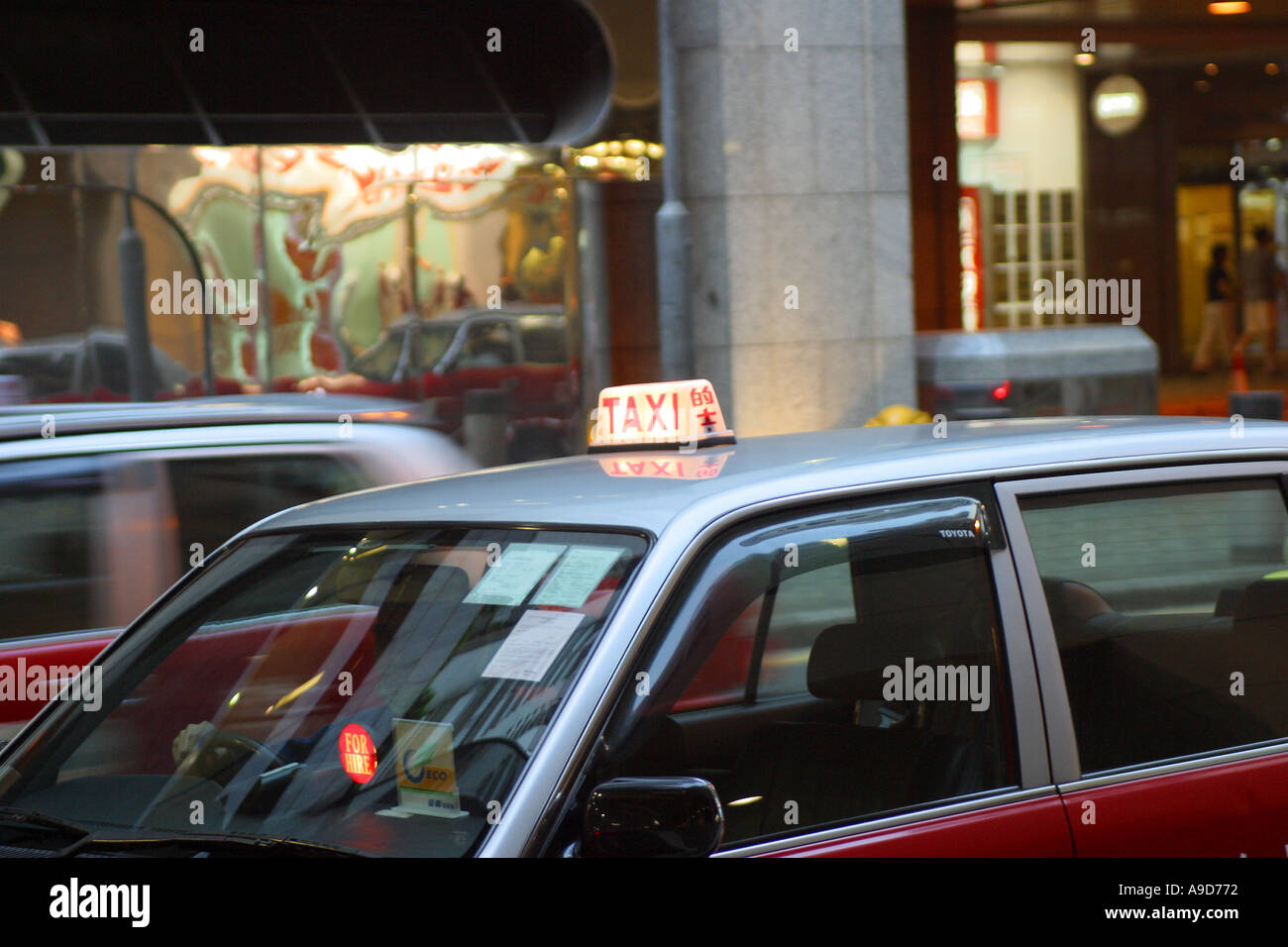 Hong Kong Taxi light box Stock Photo - Alamy