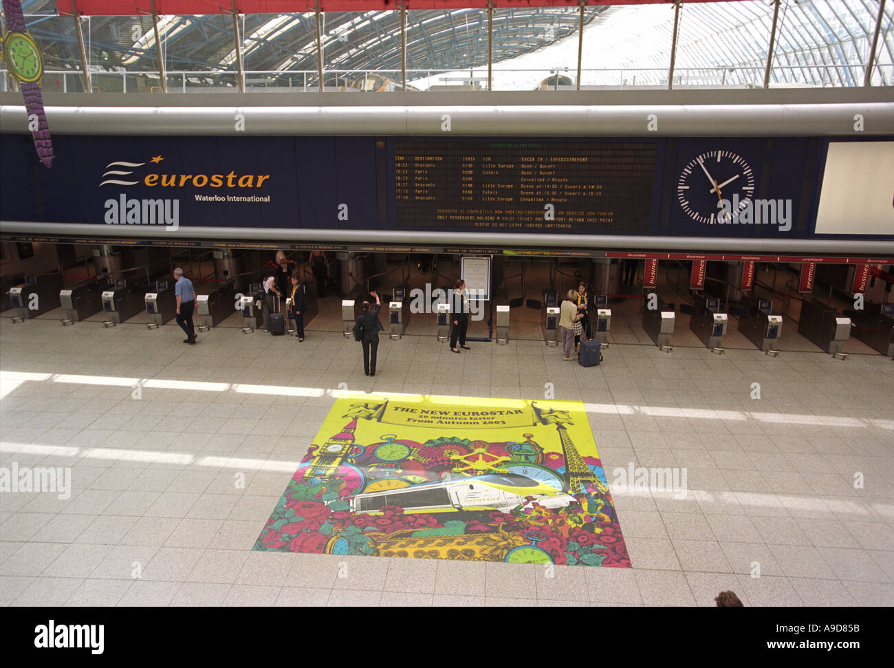 Eurostar check in at Waterloo Station in London England Stock Photo - Alamy