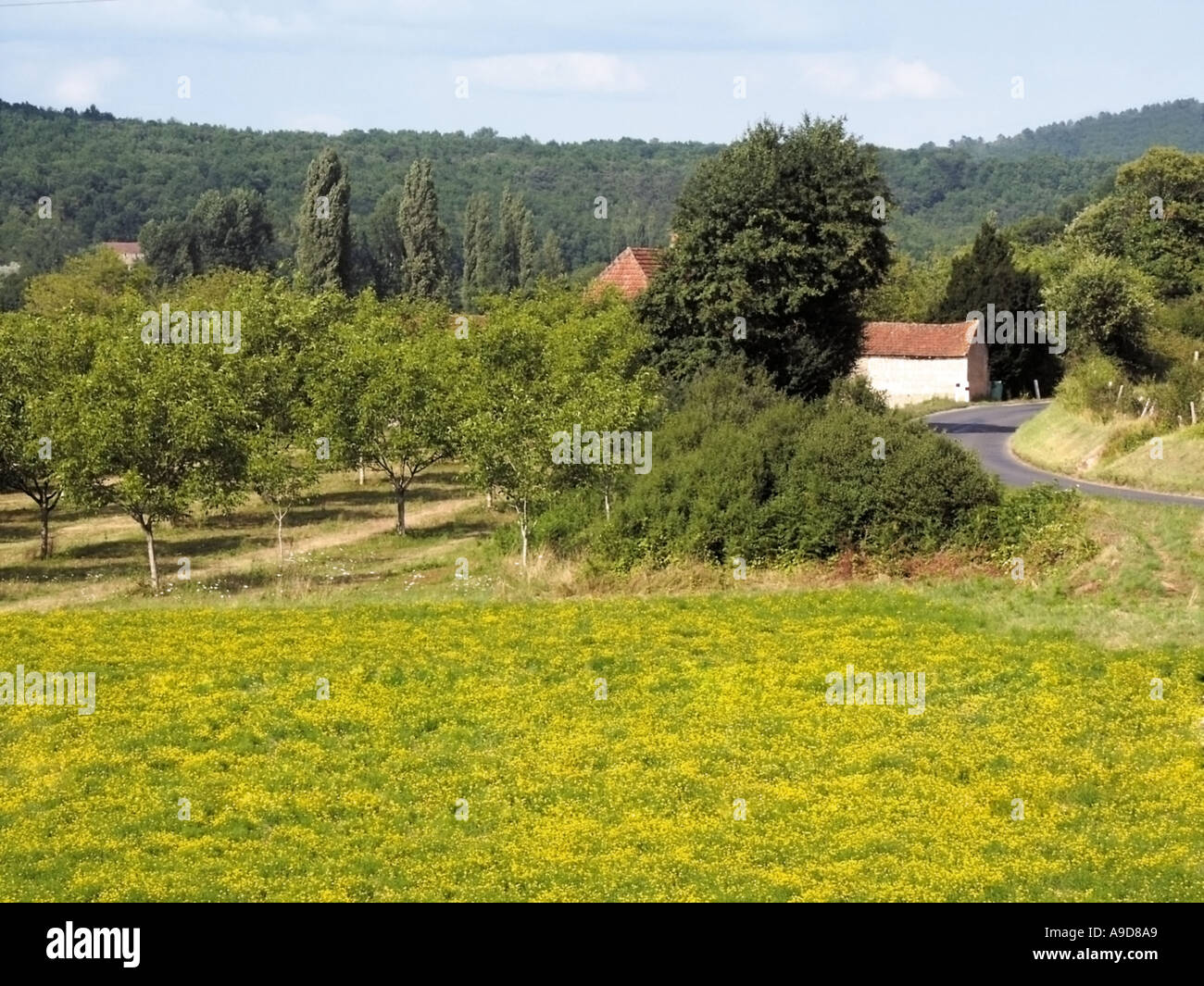 france dordogne valley farmland Stock Photo - Alamy
