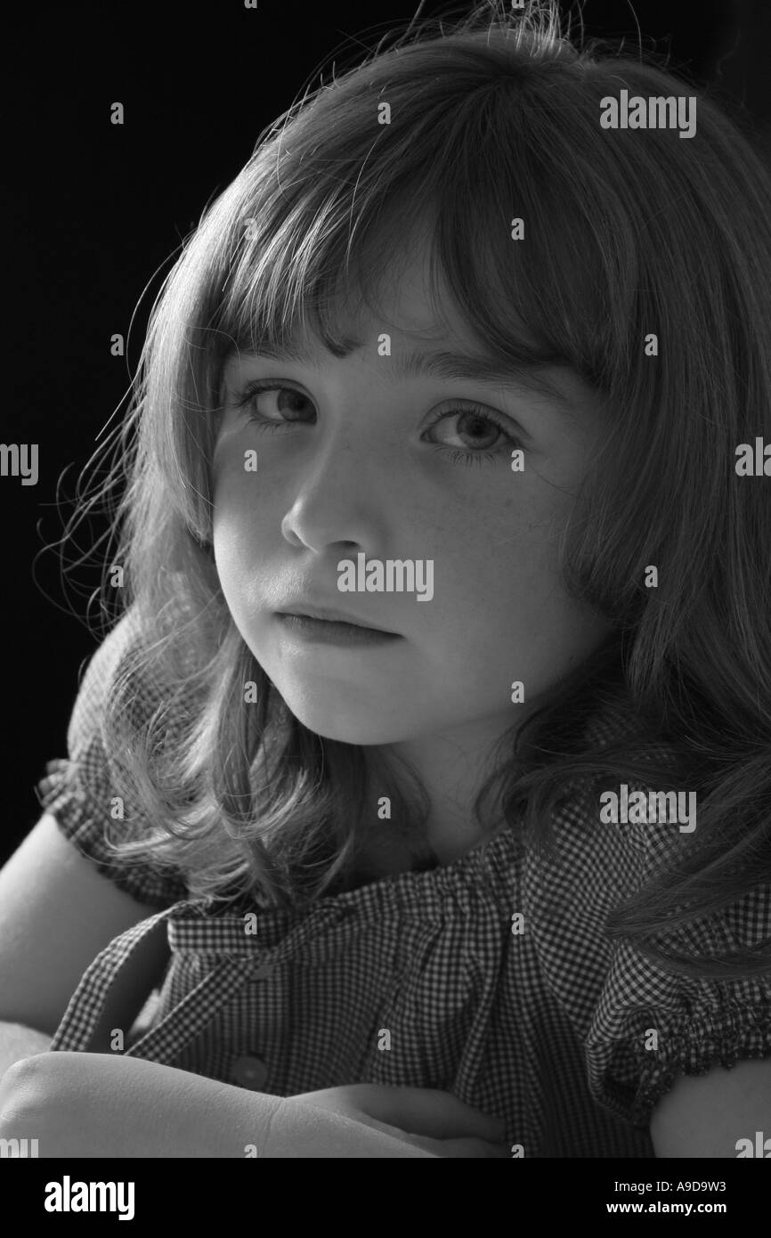 "model 7 years poses for portrait Stock Photo - Alamy