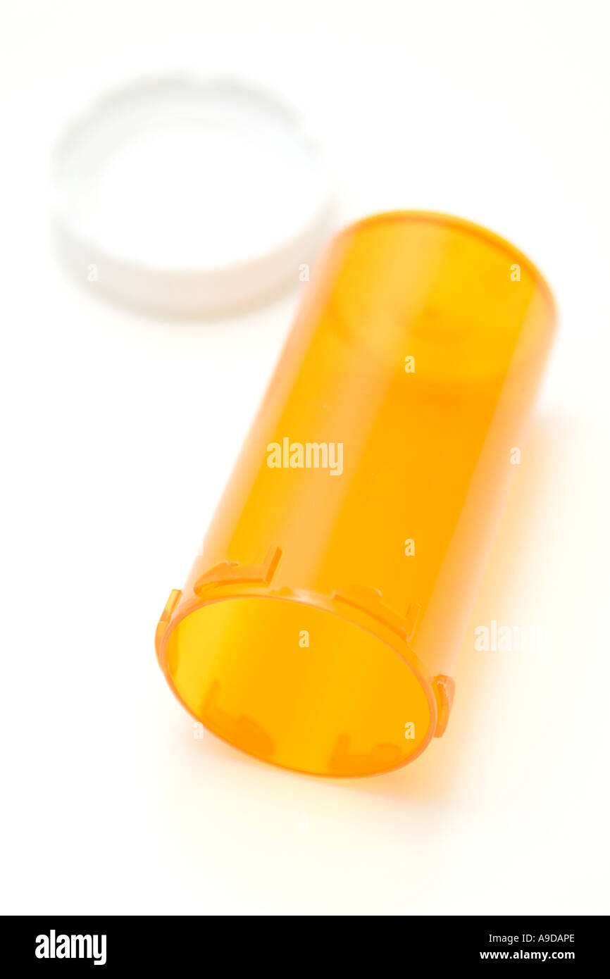 open empty medicine container Stock Photo - Alamy