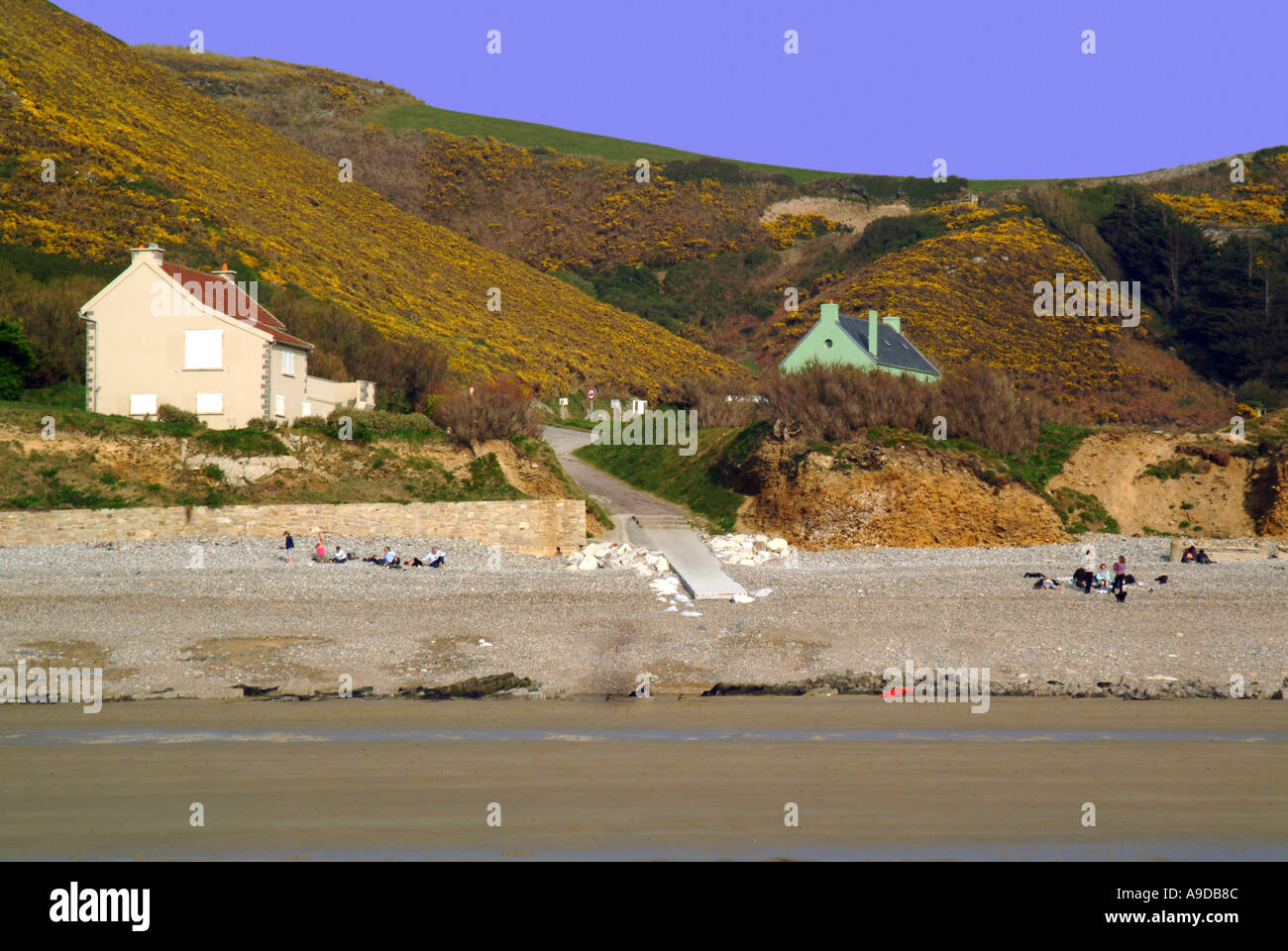 france normandy manche cotentin peninsula beach cap hague Stock Photo ...