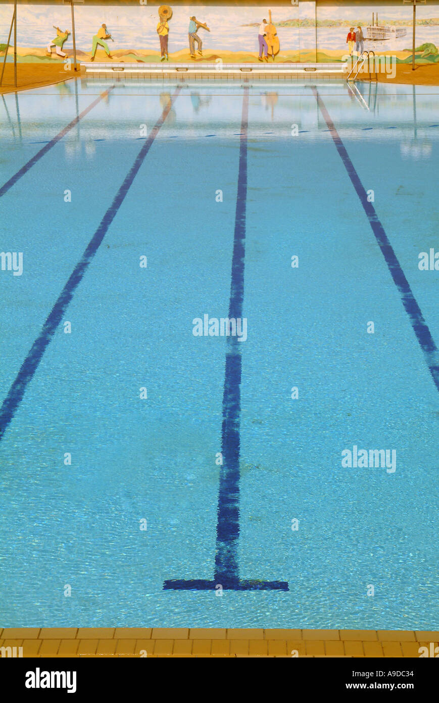 france normandy calvados cote fleurie swimming pool Stock Photo - Alamy
