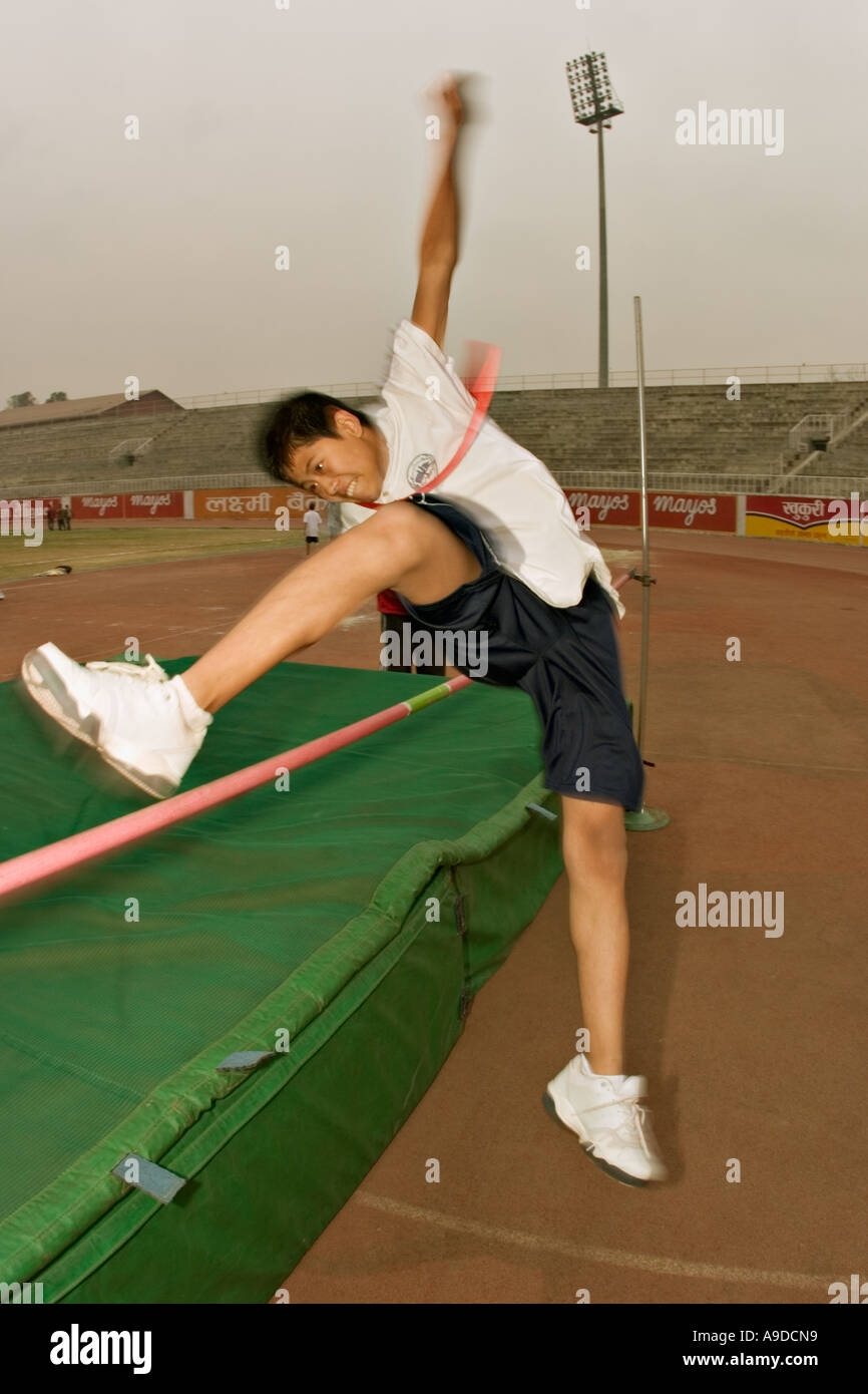 Sports day school high jump hi-res stock photography and images - Alamy