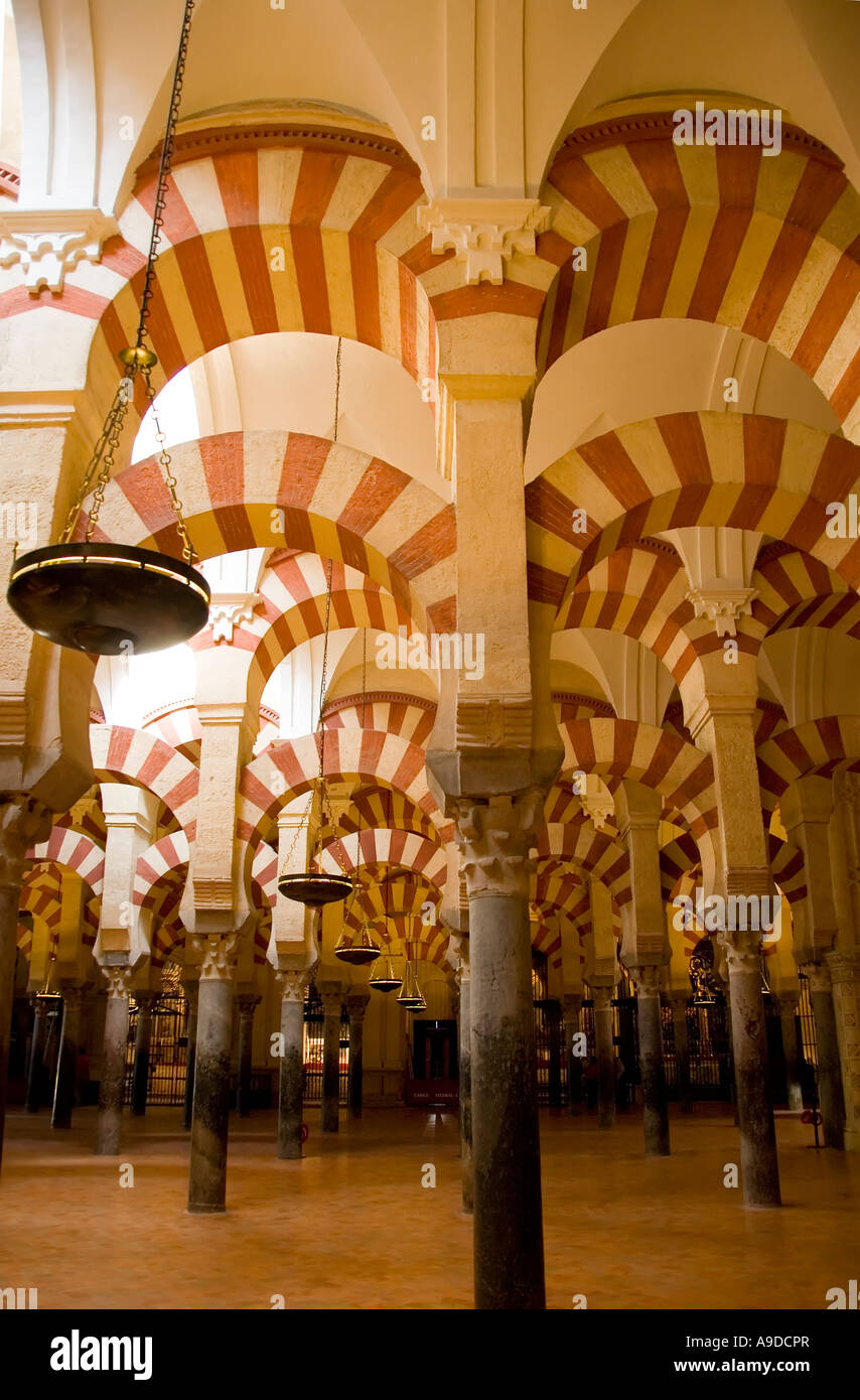 Arches in the Mosque of Cordoba Spain Stock Photo - Alamy
