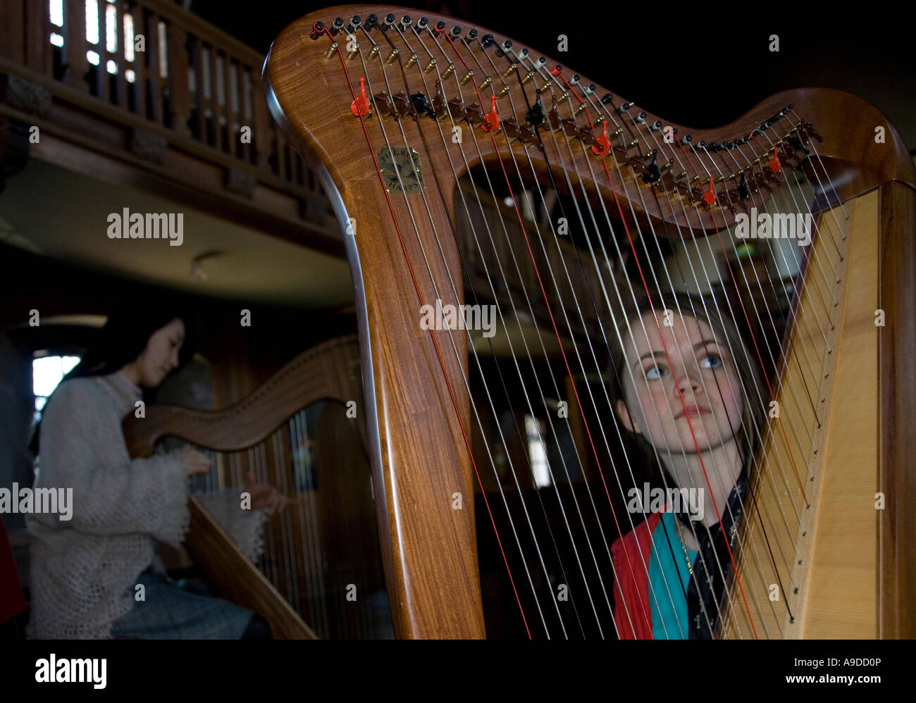Harp player scotland hi-res stock photography and images - Alamy
