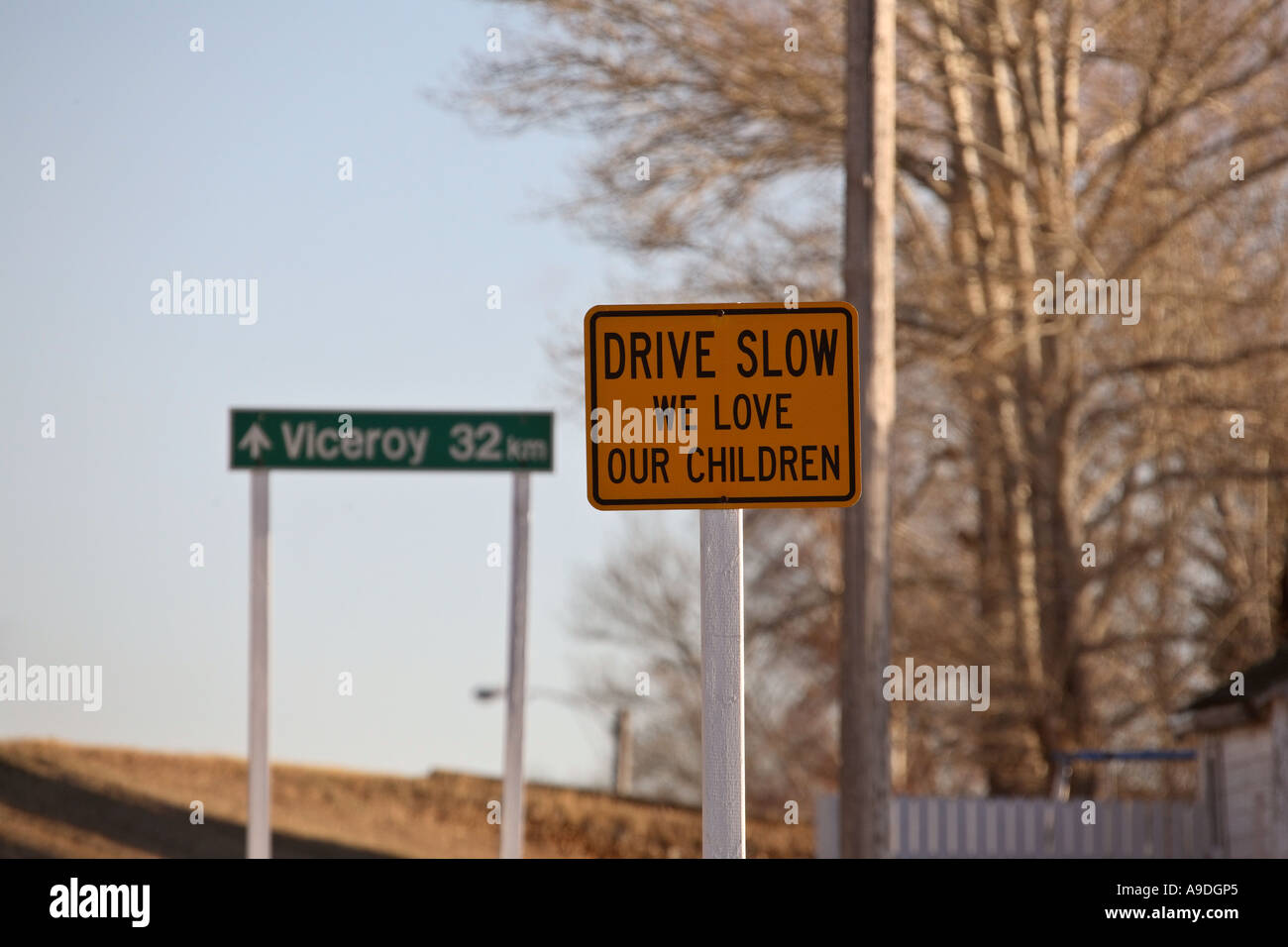 Signs in Ormiston in scenic Saskatchewan Canada Stock Photo - Alamy