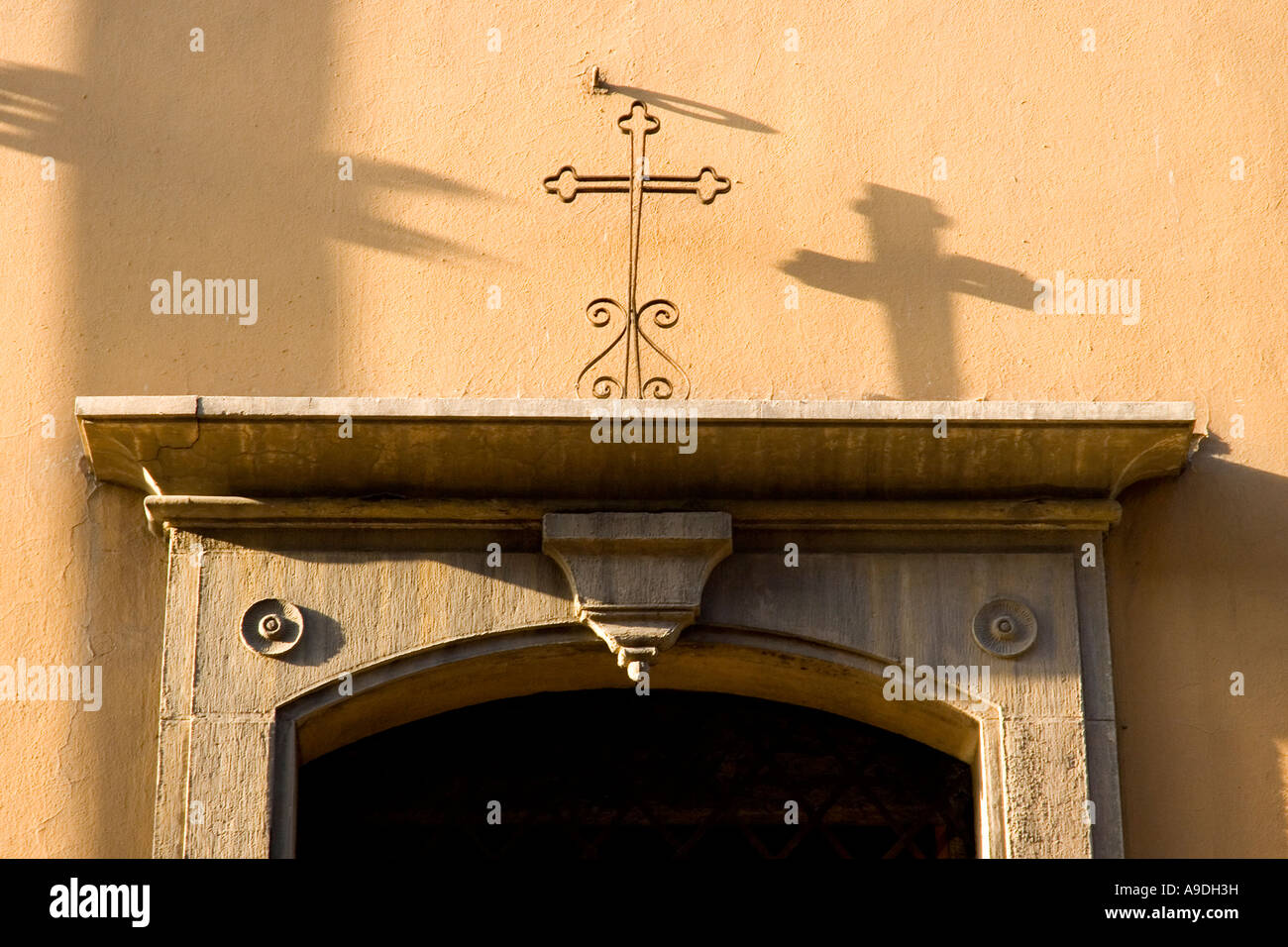 Crucifix Shadow, Florence, Italy Stock Photo - Alamy