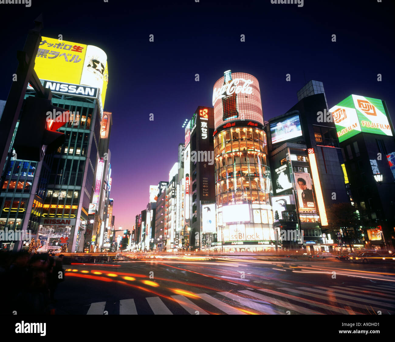 Ginza at Night Tokyo Japan Stock Photo - Alamy