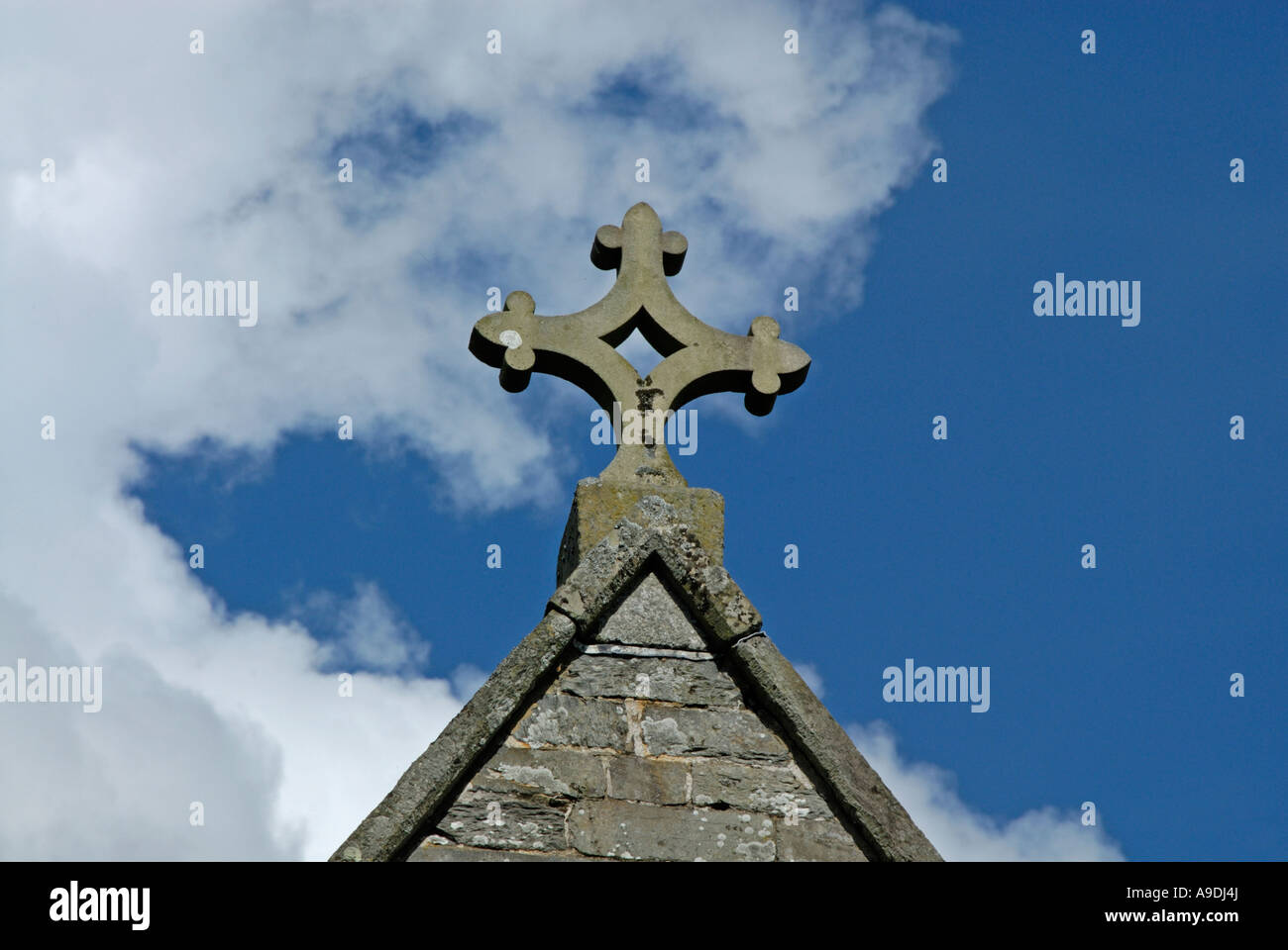 Stone cross on West end of Church of Saint Margaret of Antioch, Low ...