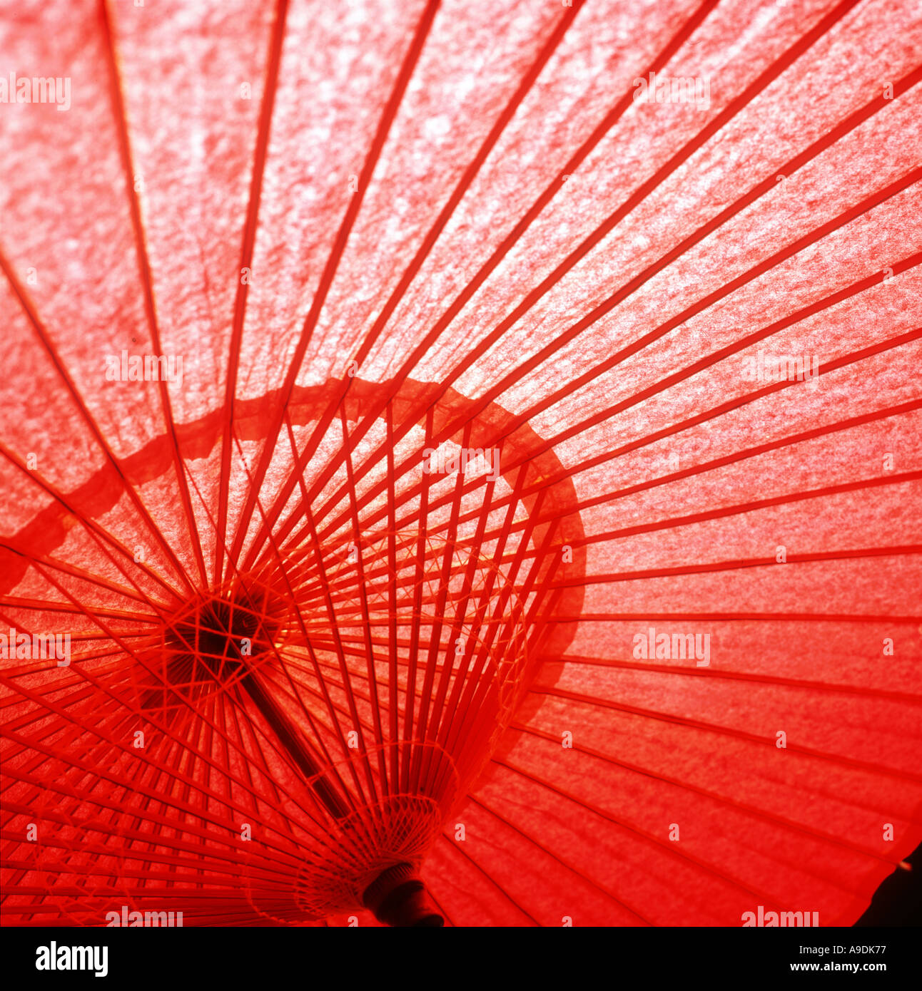 Red paper parasol Stock Photo - Alamy