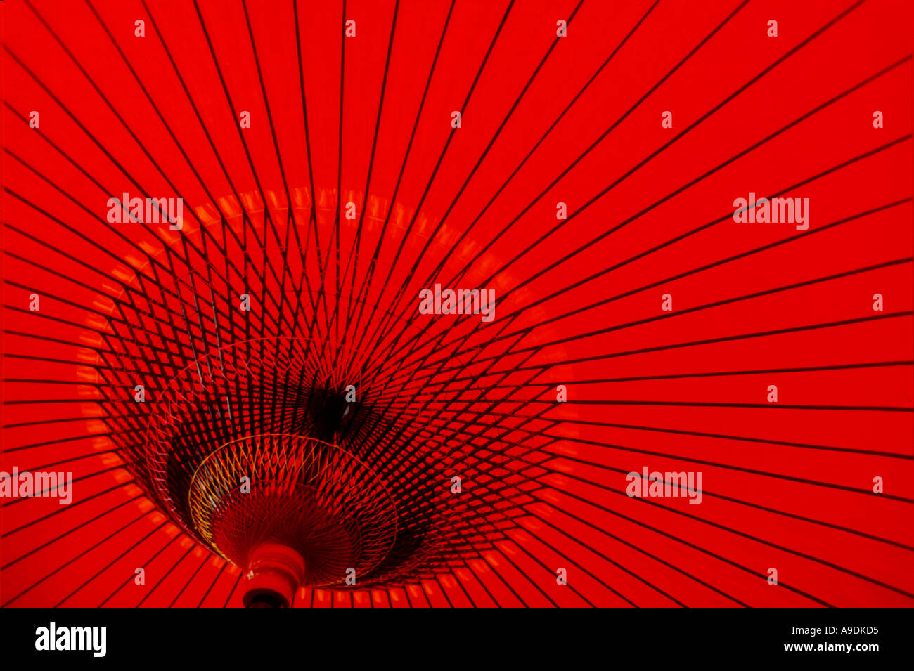 Red paper parasol Stock Photo - Alamy