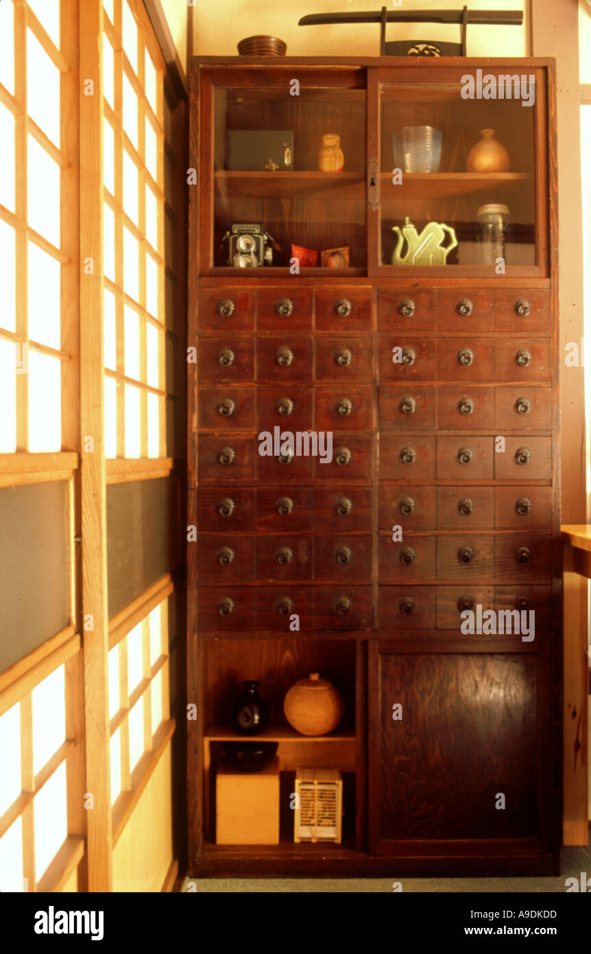 Cupboard in traditional room Japan Stock Photo - Alamy