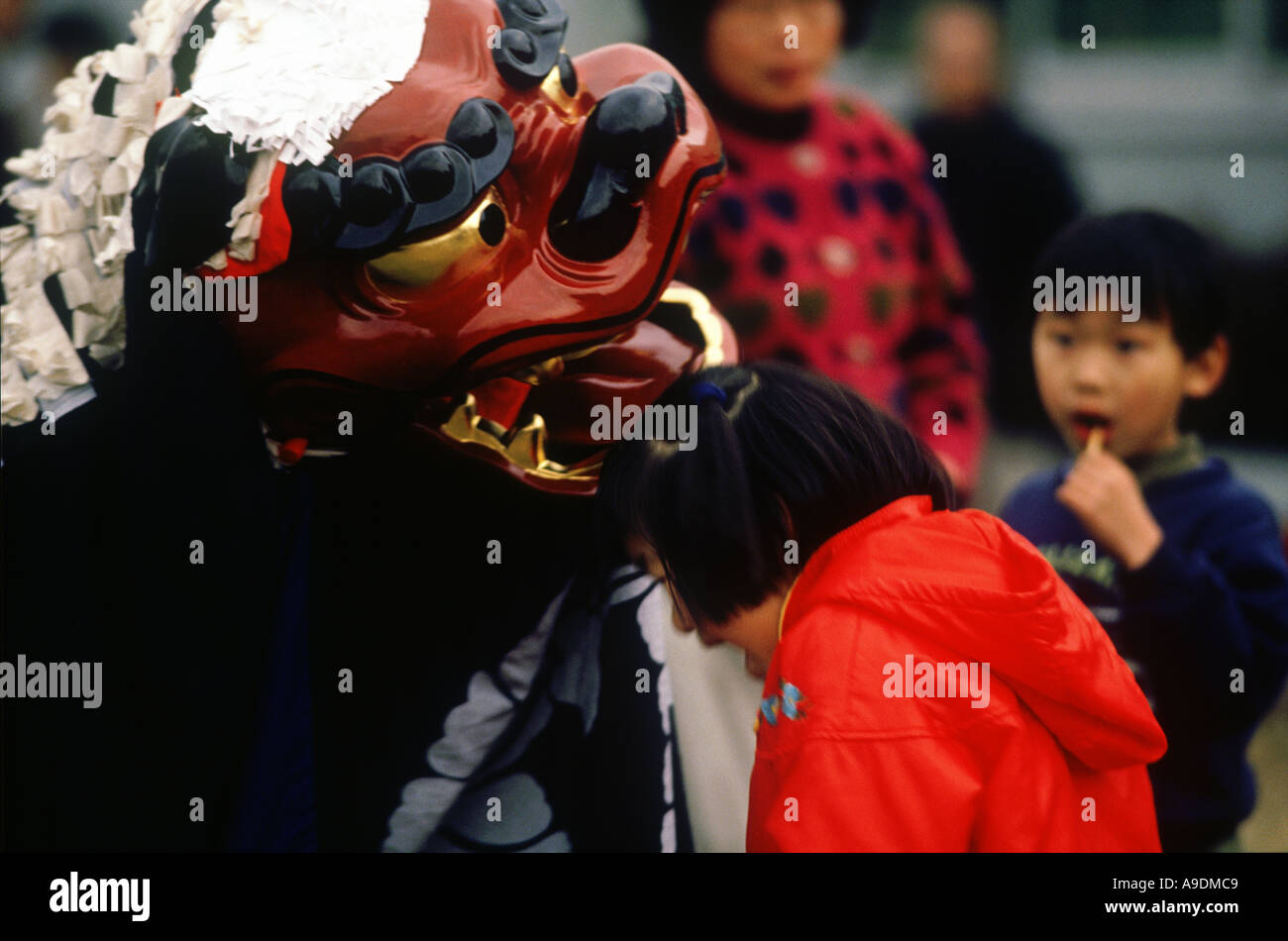 Traditional Lion Dance Japan Stock Photo - Alamy