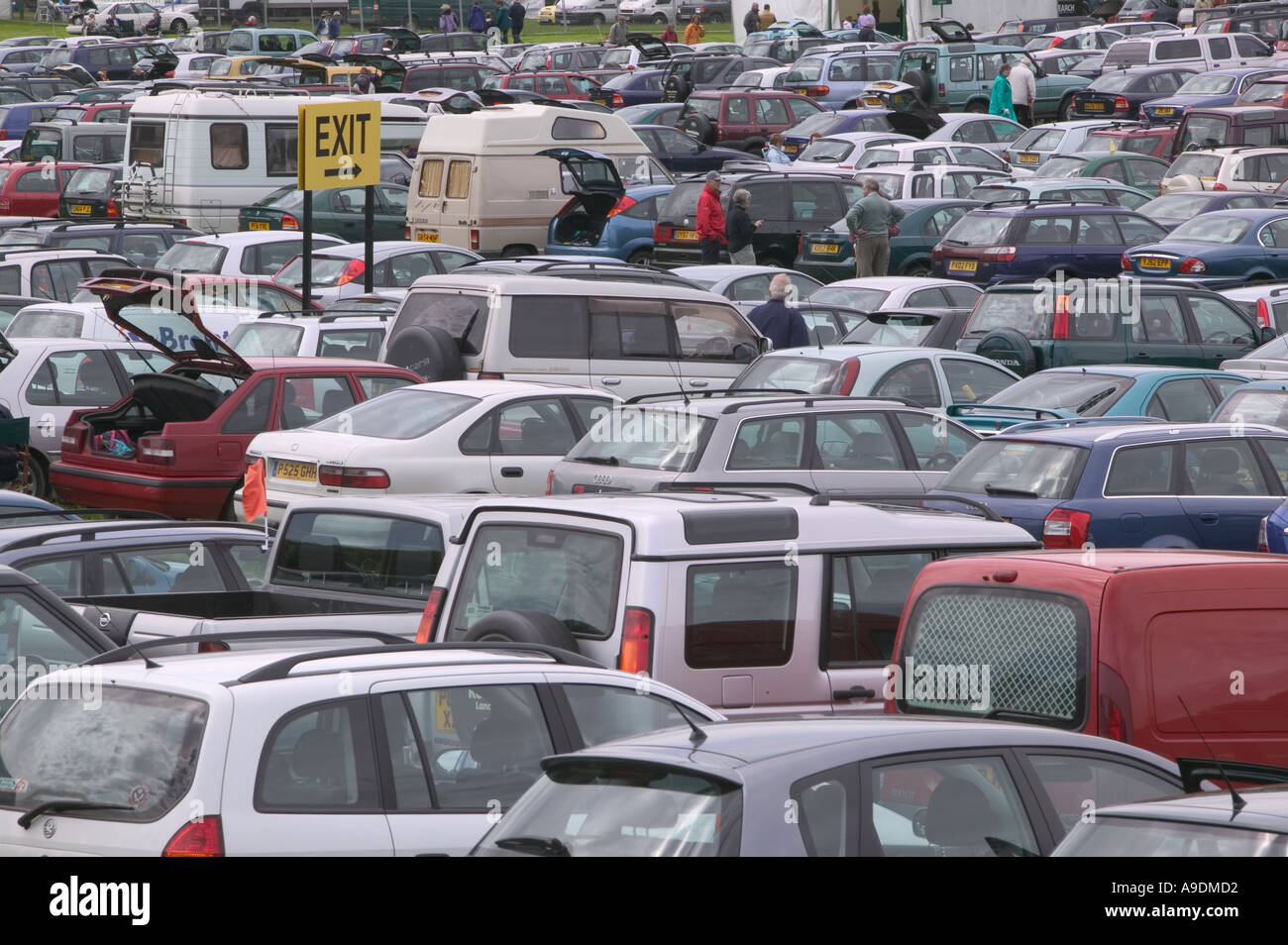Car park and exit sign Stock Photo - Alamy