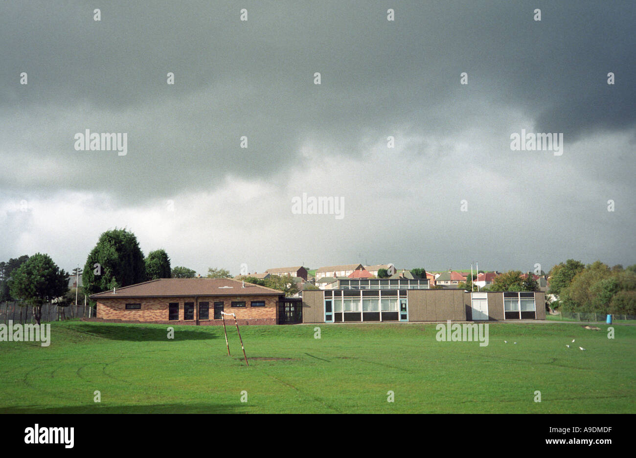 Play ground of primary school in Church Village Glamorgan South Wales ...