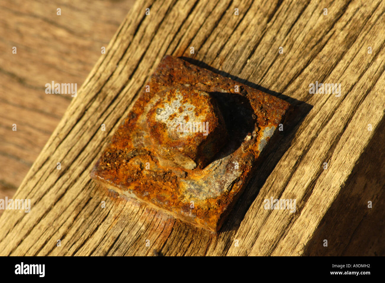 Rusty Nut on the sea defences , Hayling Island Stock Photo - Alamy