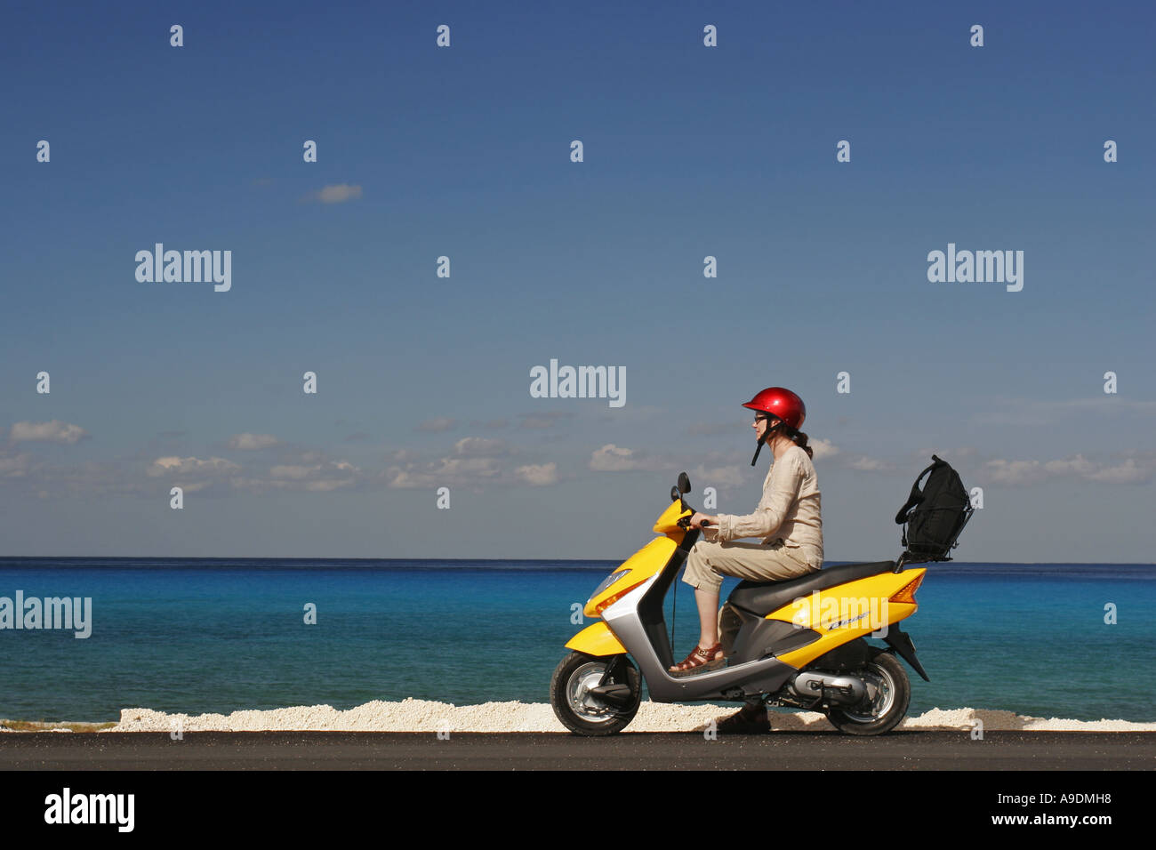 Mexico woman motorcycle scooter hi-res stock photography and images - Alamy