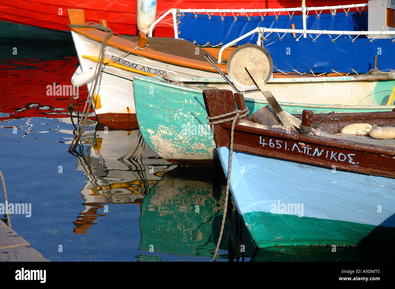 Greek Fishing Boats Stock Photo - Alamy