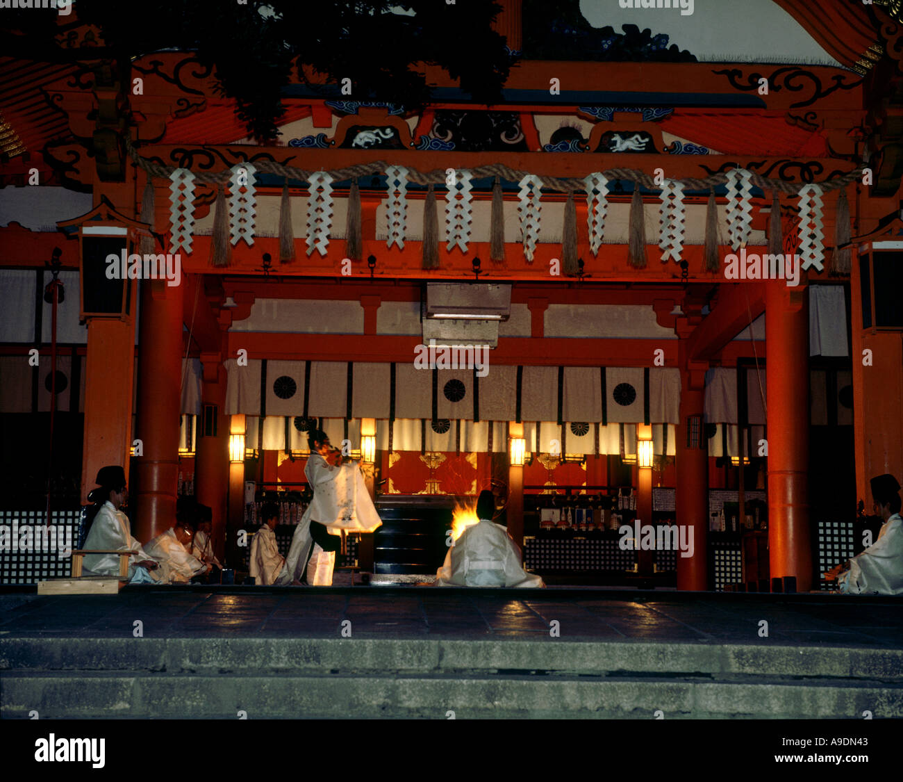 Shinto ritual Fushimi shrine Kyoto Japan Stock Photo - Alamy
