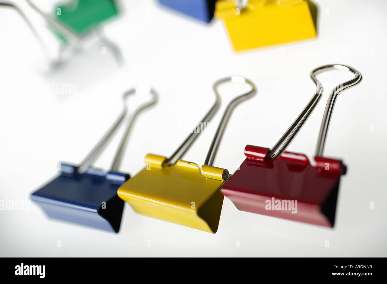 Row of paper holders Stock Photo - Alamy