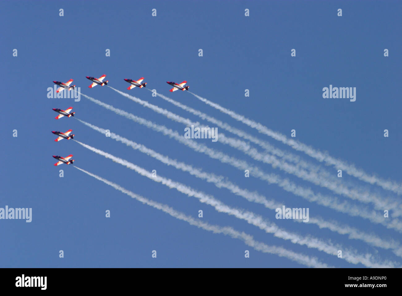 Patrulla Aguila Spanish aerobatic display team in action Stock Photo ...