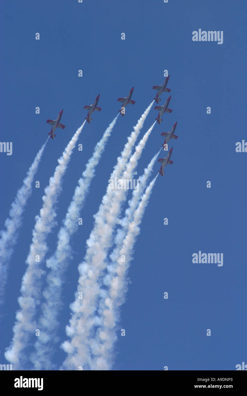 Patrulla Aguila Spanish aerobatic display team in action Stock Photo ...