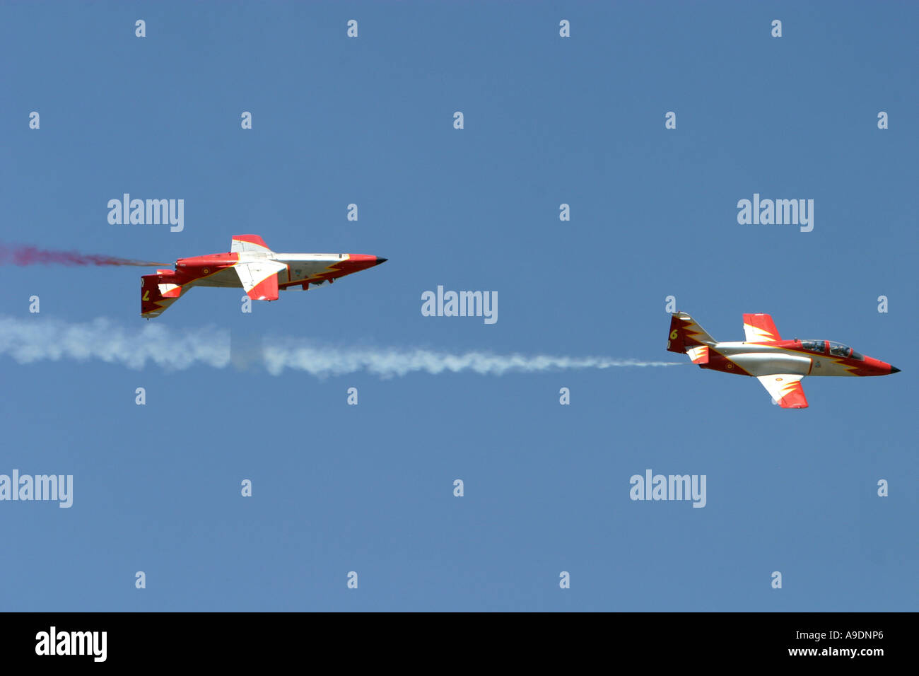 Patrulla Aguila Spanish aerobatic display team in action Stock Photo ...