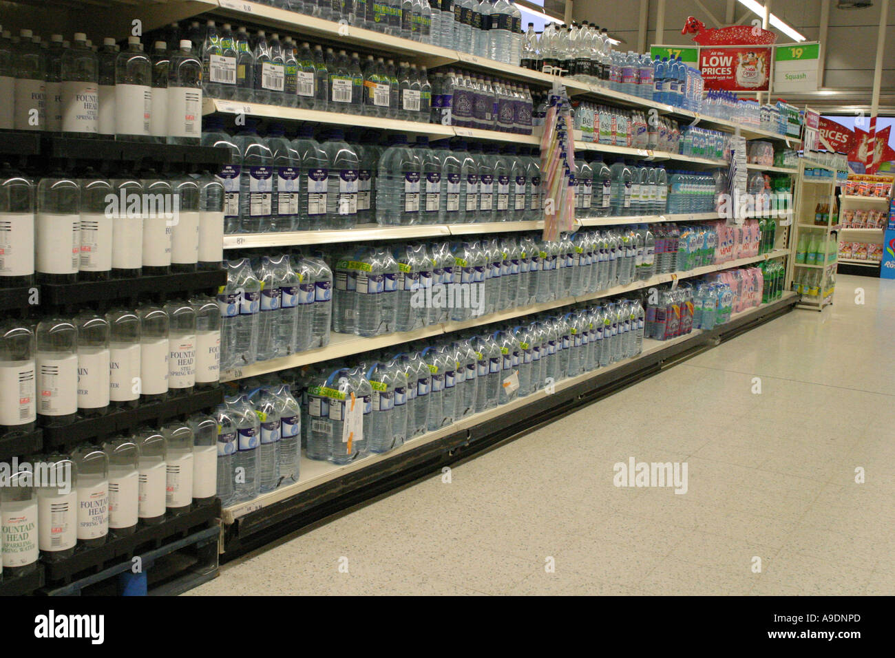 Bottled Water Supermarket Shelf High Resolution Stock Photography and ...