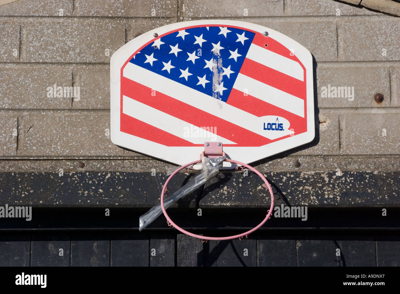 Stars and stripes basketball hoop Stock Photo - Alamy