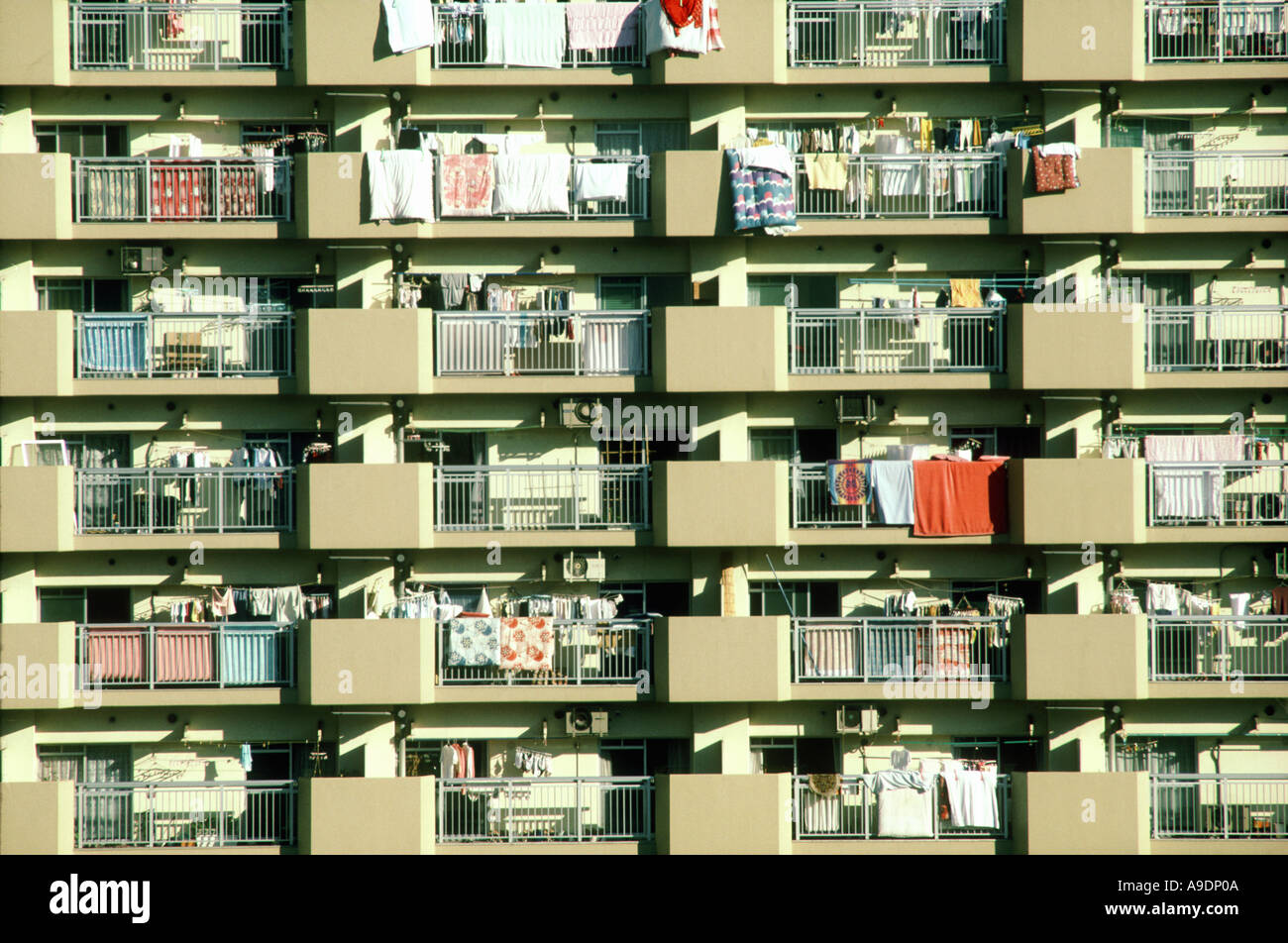 Apartment balconies Tokyo Japan Stock Photo - Alamy