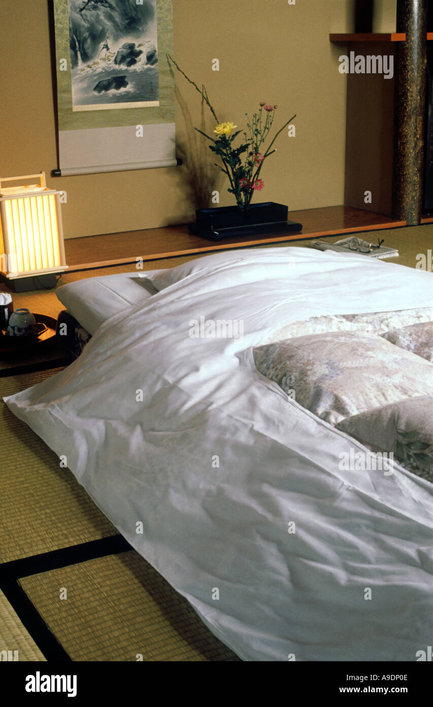 Futon bedding at traditional Inn Shizuoka Japan Stock Photo - Alamy