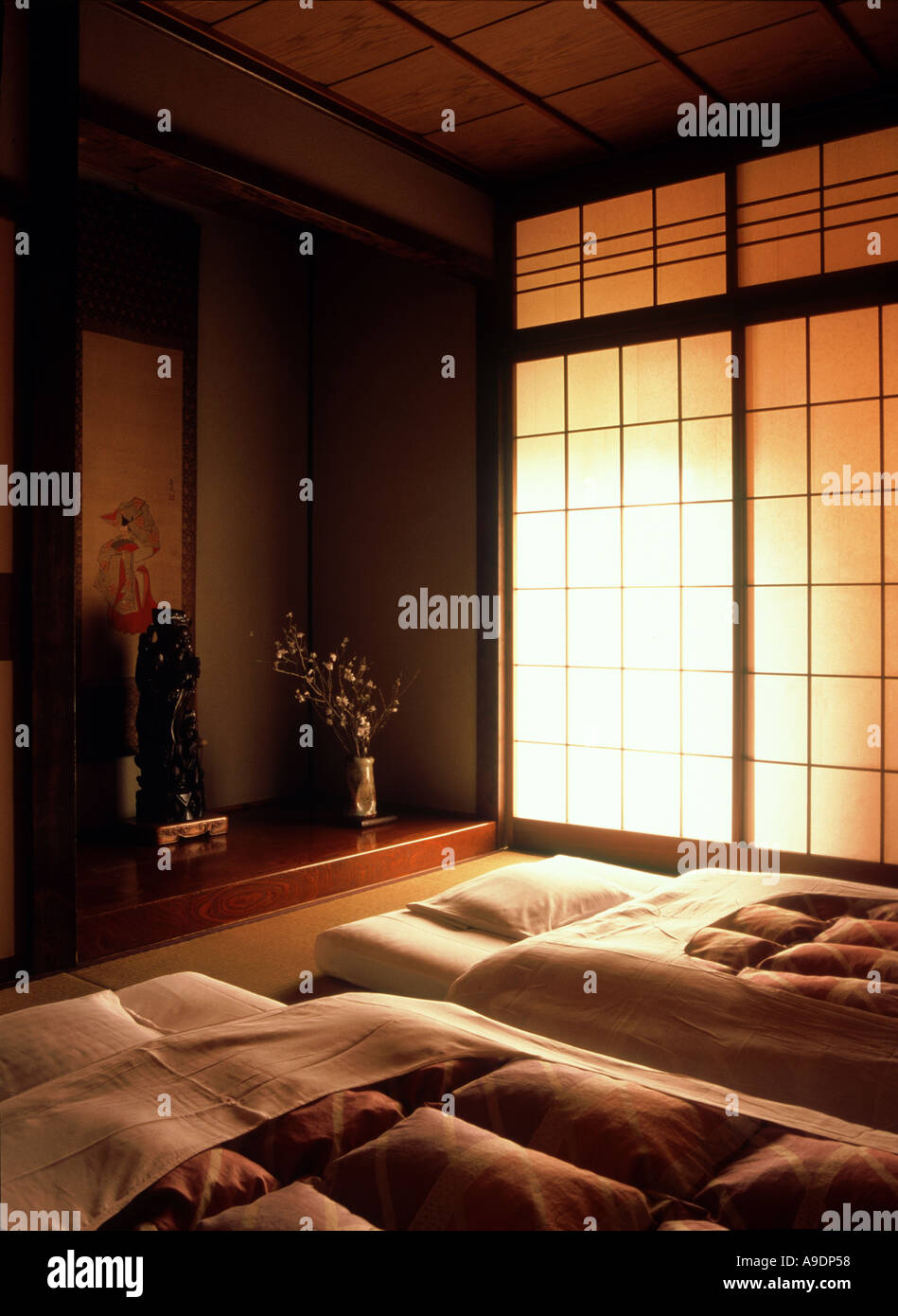 Interior of ryokan traditional inn Nagano Japan Stock Photo - Alamy