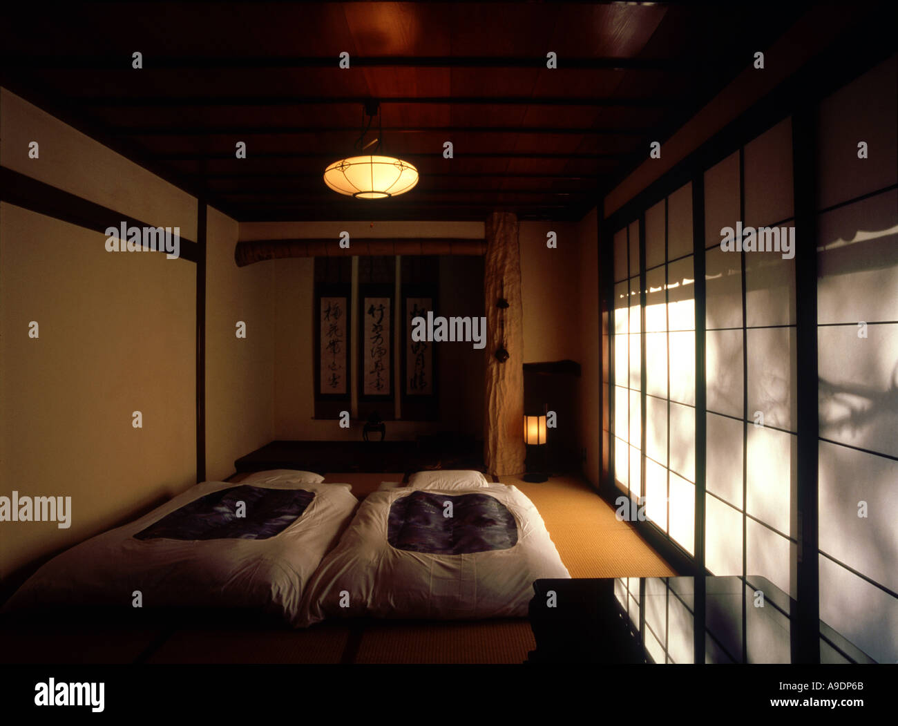 Interior of ryokan traditional inn Gifu Japan Stock Photo - Alamy