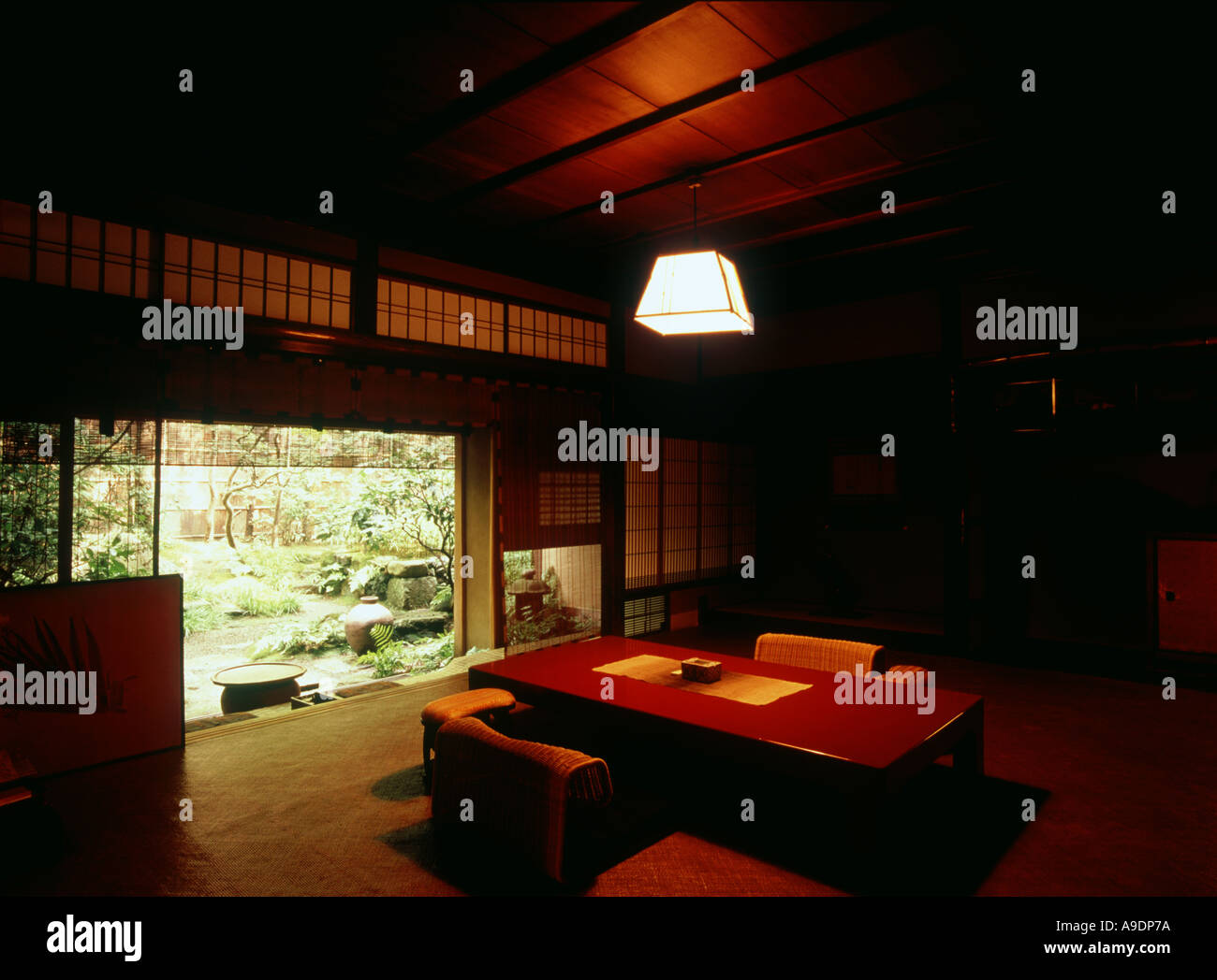 Guest room of ryokan traditional inn Kyoto Japan Stock Photo - Alamy