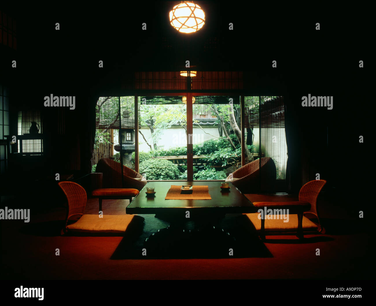 Guest room of ryokan traditional inn Kyoto Japan Stock Photo - Alamy