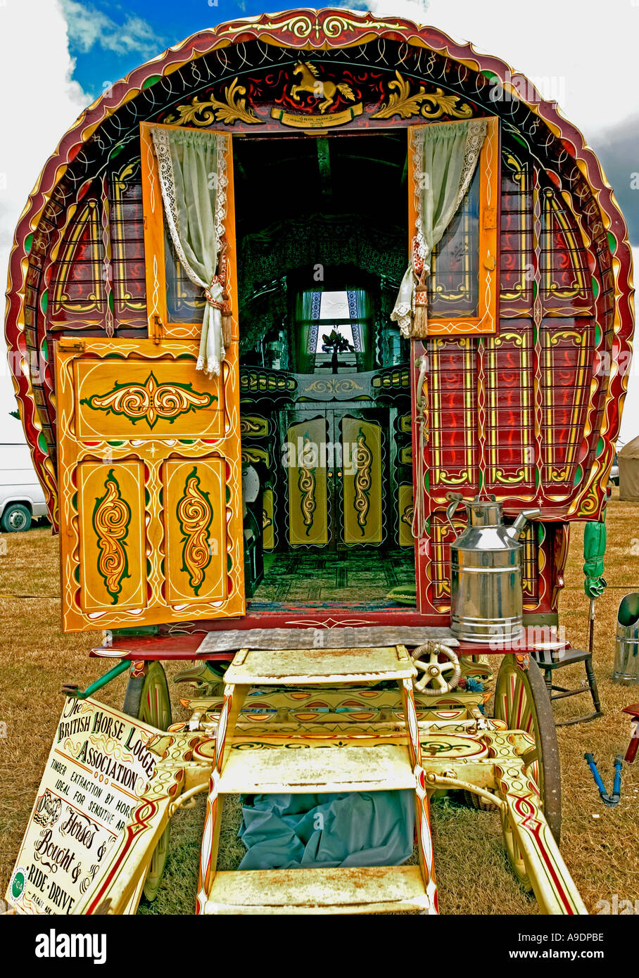 Caravan used by forestry workers early 20th Century Wales 2005 Stock ...