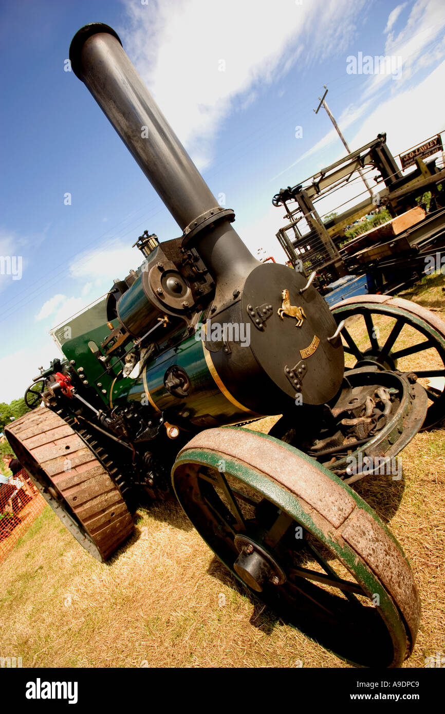 Steam powered field engine used by Loggers to drive woodcutting ...