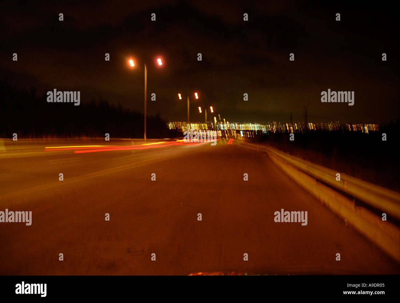 City lights at a distance Stock Photo - Alamy