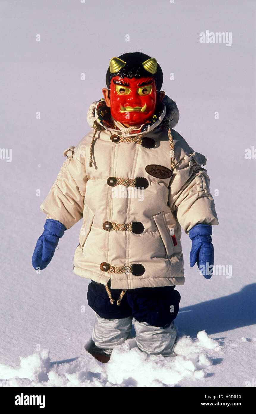 A boy wearing a mask Nagano Japan Stock Photo - Alamy