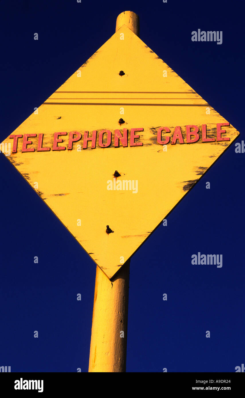 Cable telephone sign hi-res stock photography and images - Alamy