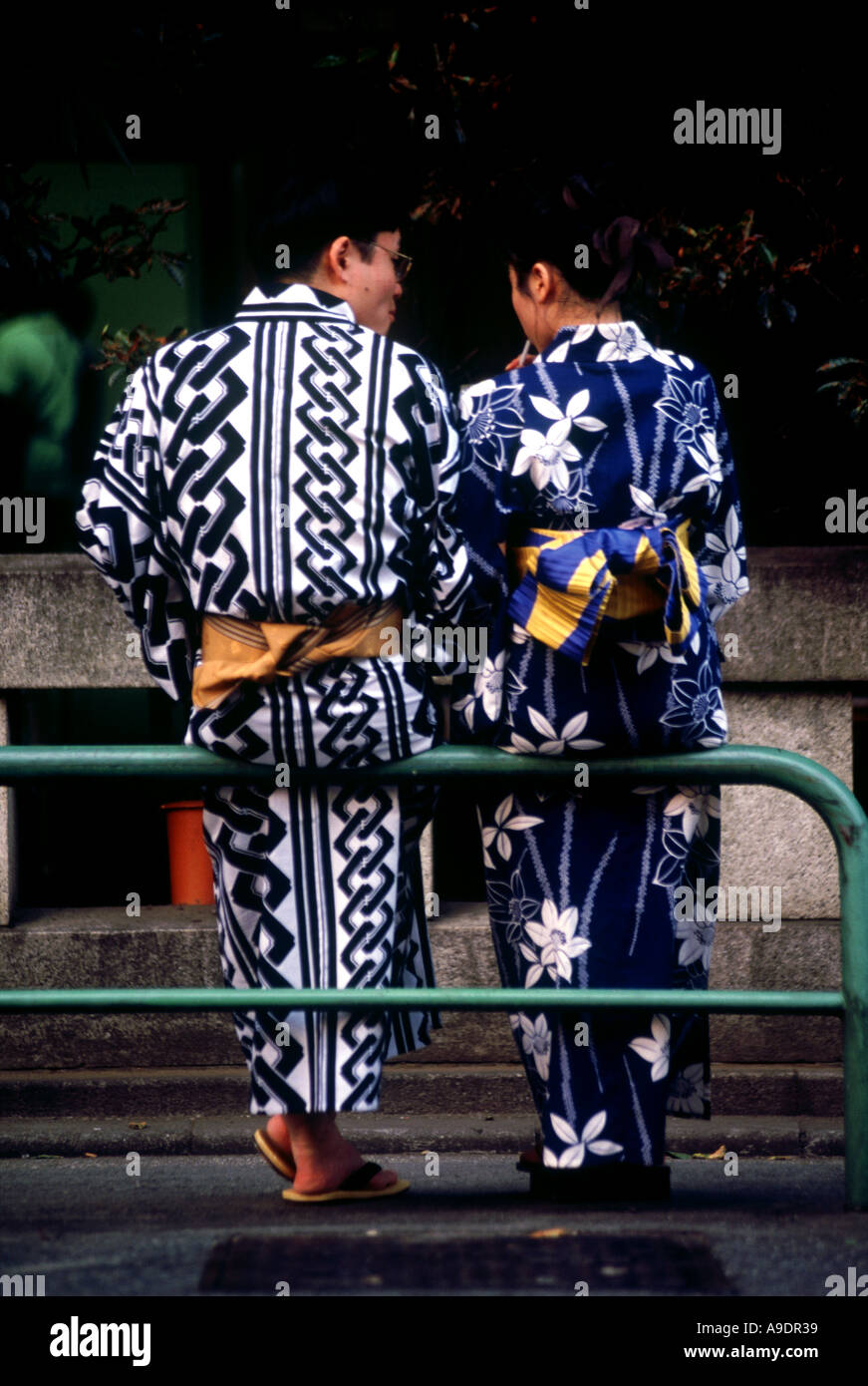A couple wearing Yukata Japan Stock Photo - Alamy