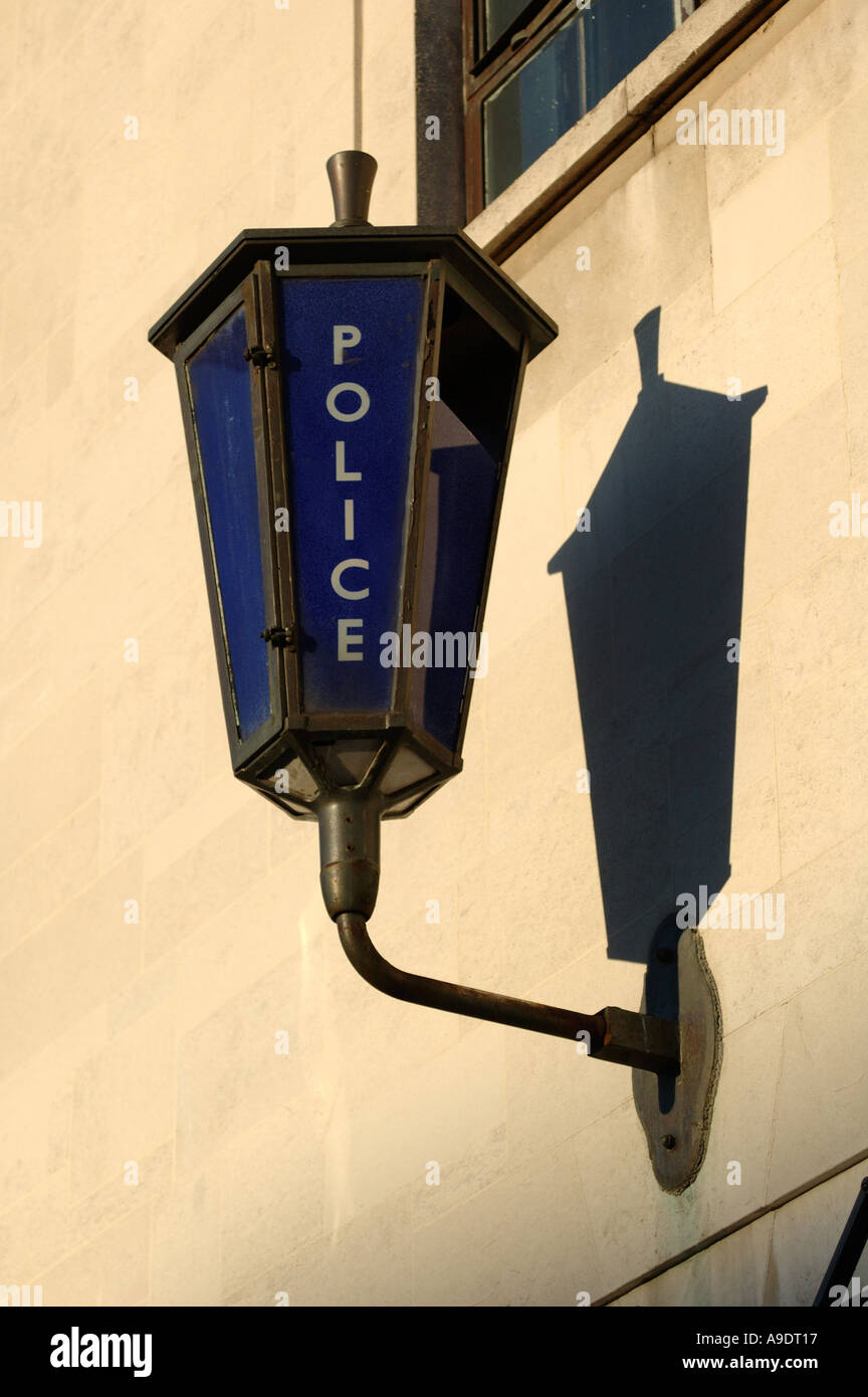 Police station sign London England Stock Photo - Alamy