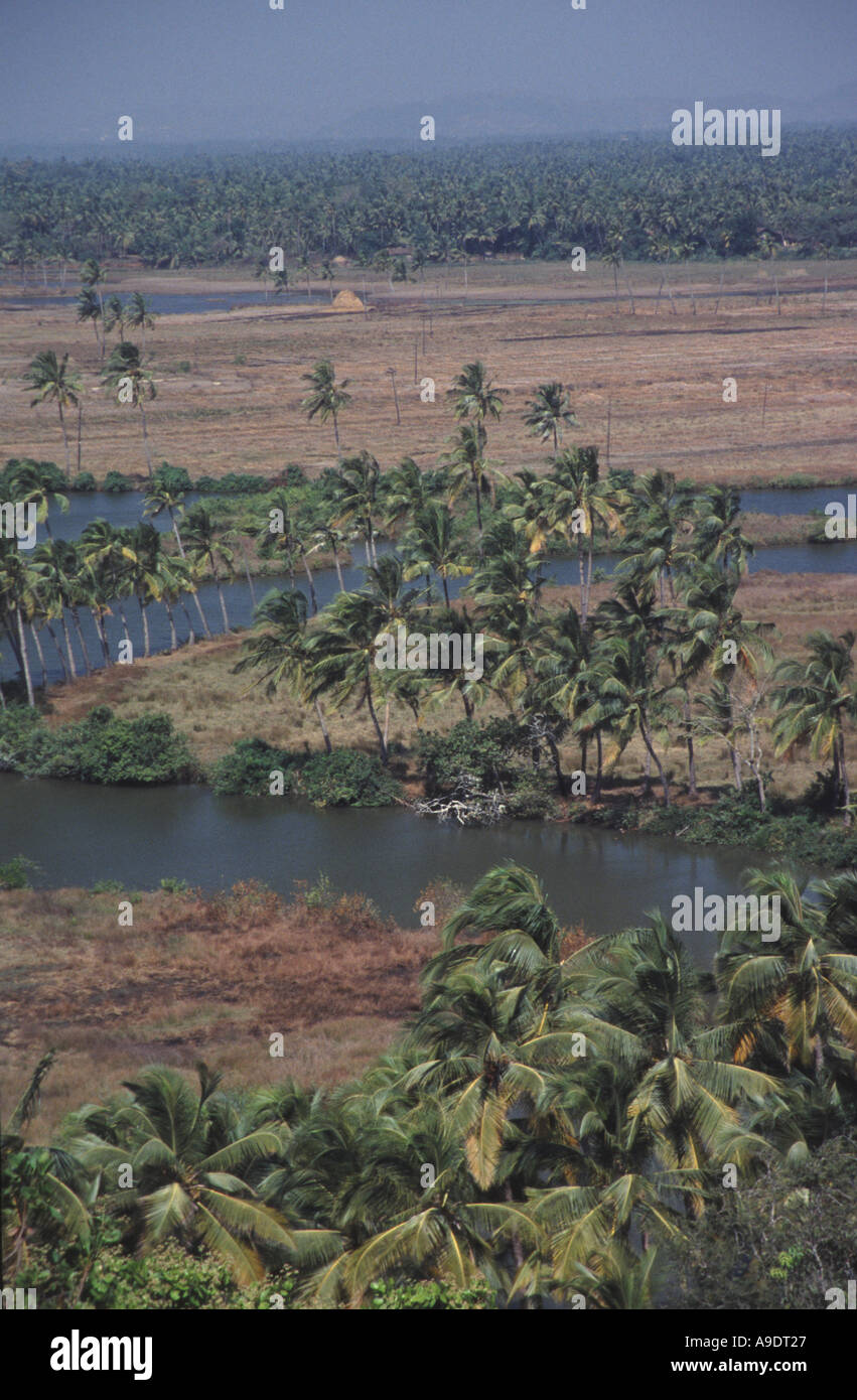GOA View of Colva hinterland Stock Photo - Alamy