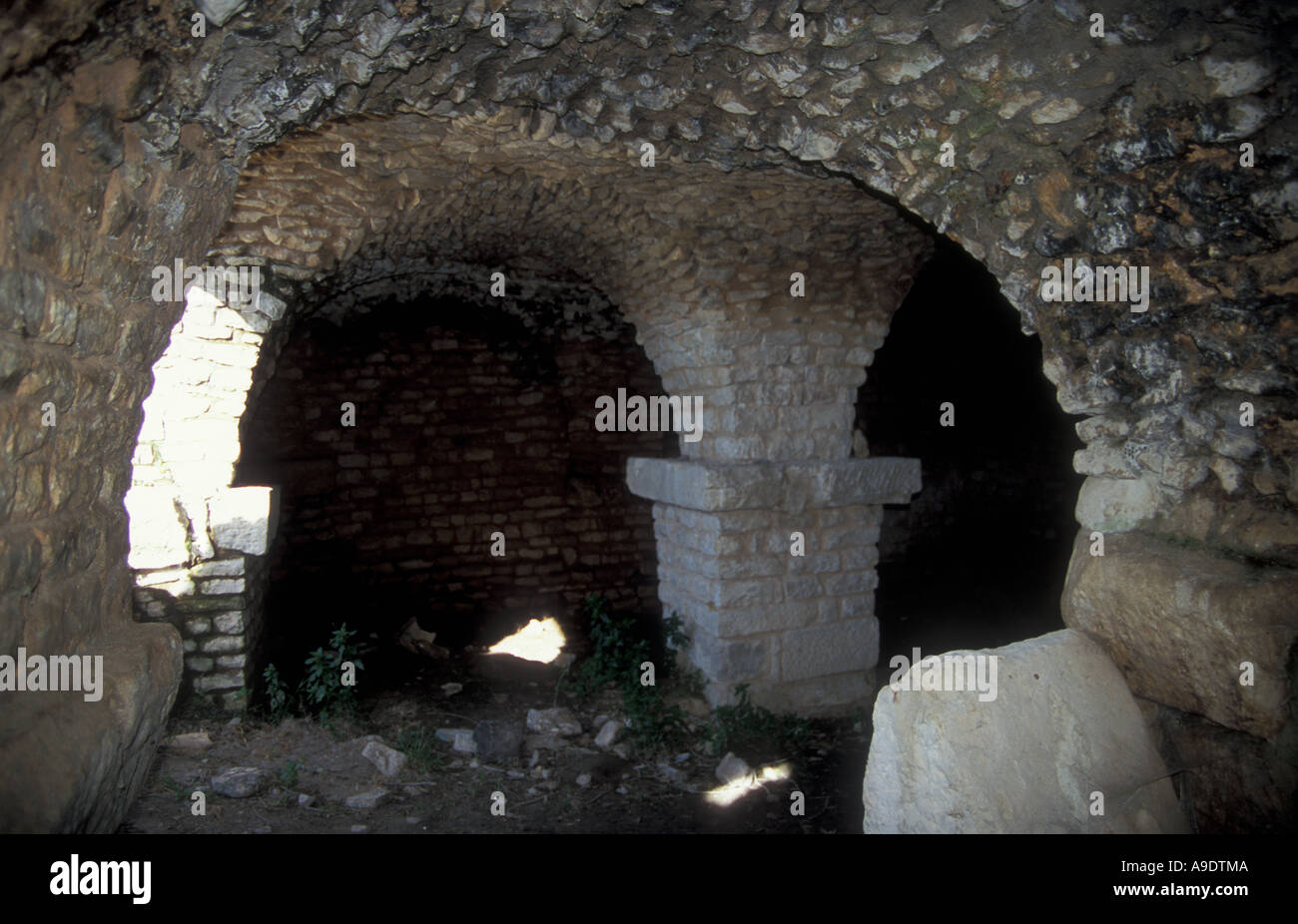 Underground Roman ruins at Dougga Stock Photo - Alamy