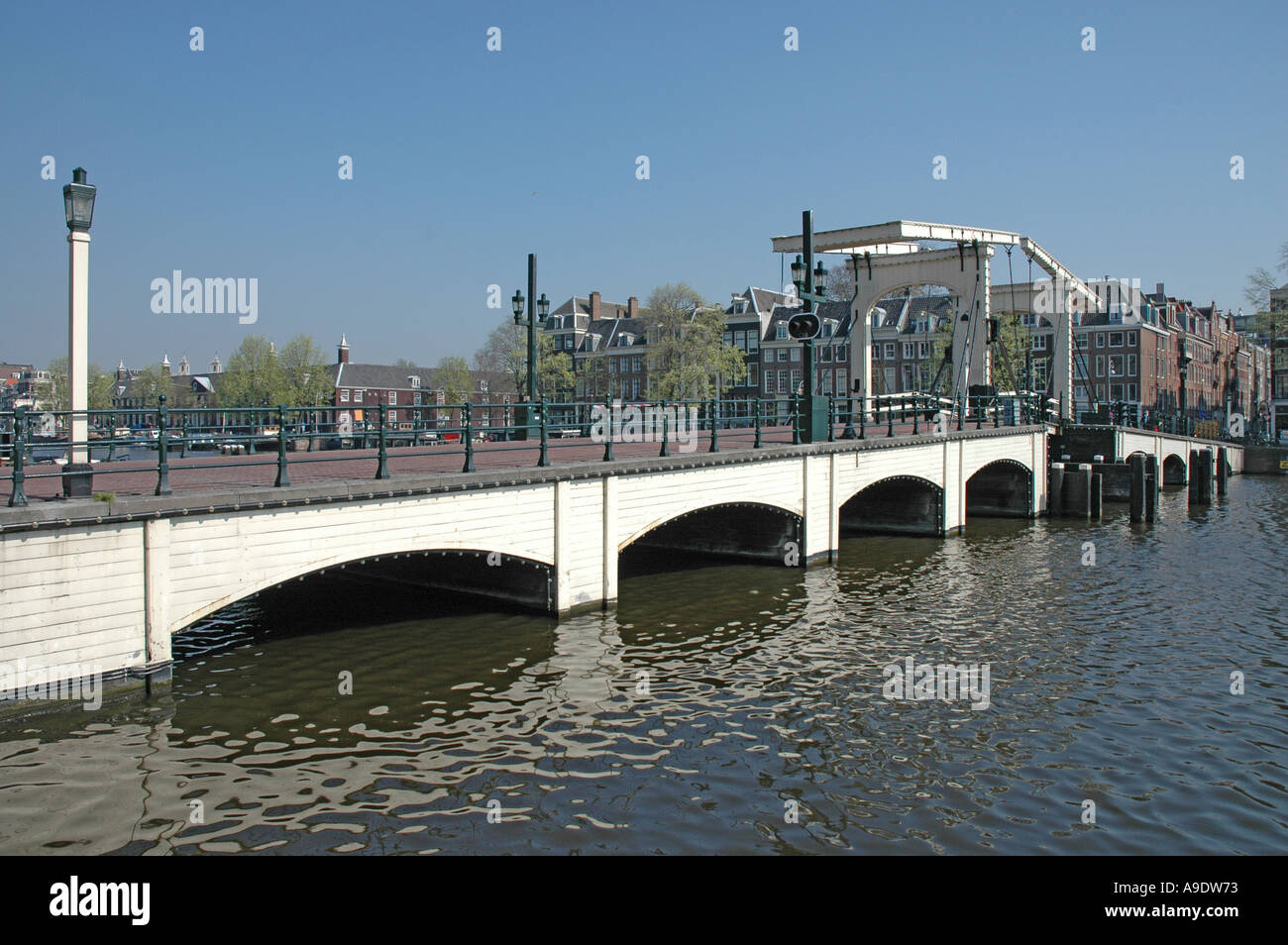 Magere skinny bridge over the Amstel River Amsterdam Holland Stock ...