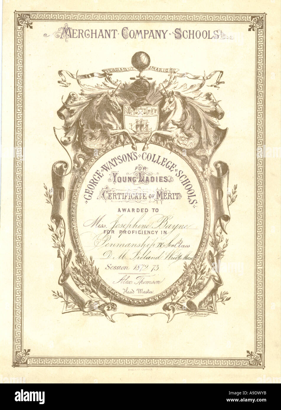 Certificate of merit hi-res stock photography and images - Alamy