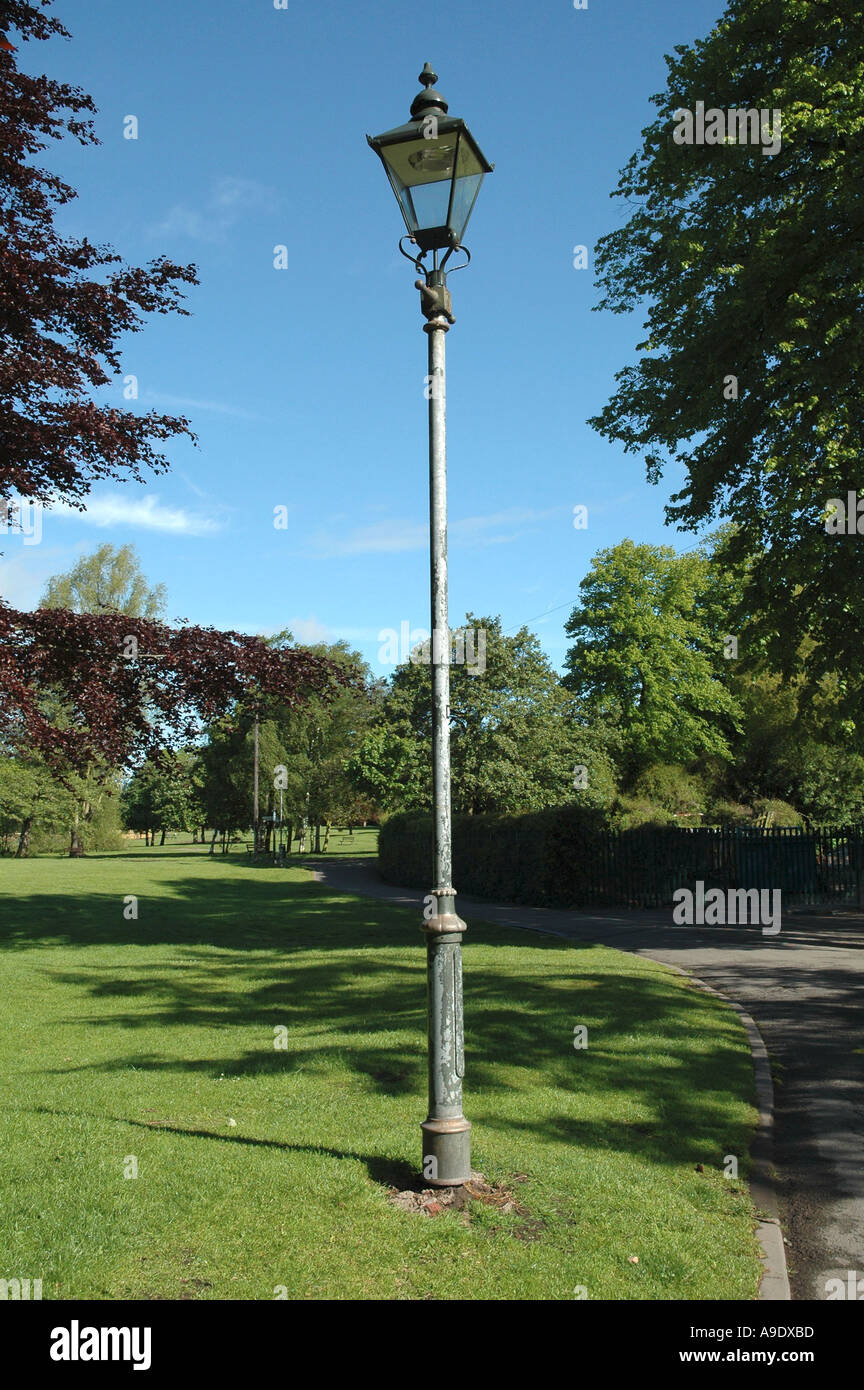 Lamp post in parkland Beacon Park Lichfield Staffordshire England Stock ...