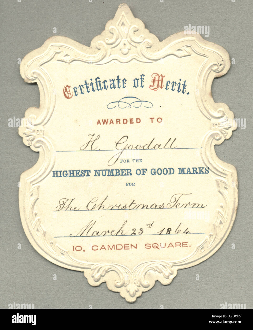 Reward of merit card hi-res stock photography and images - Alamy